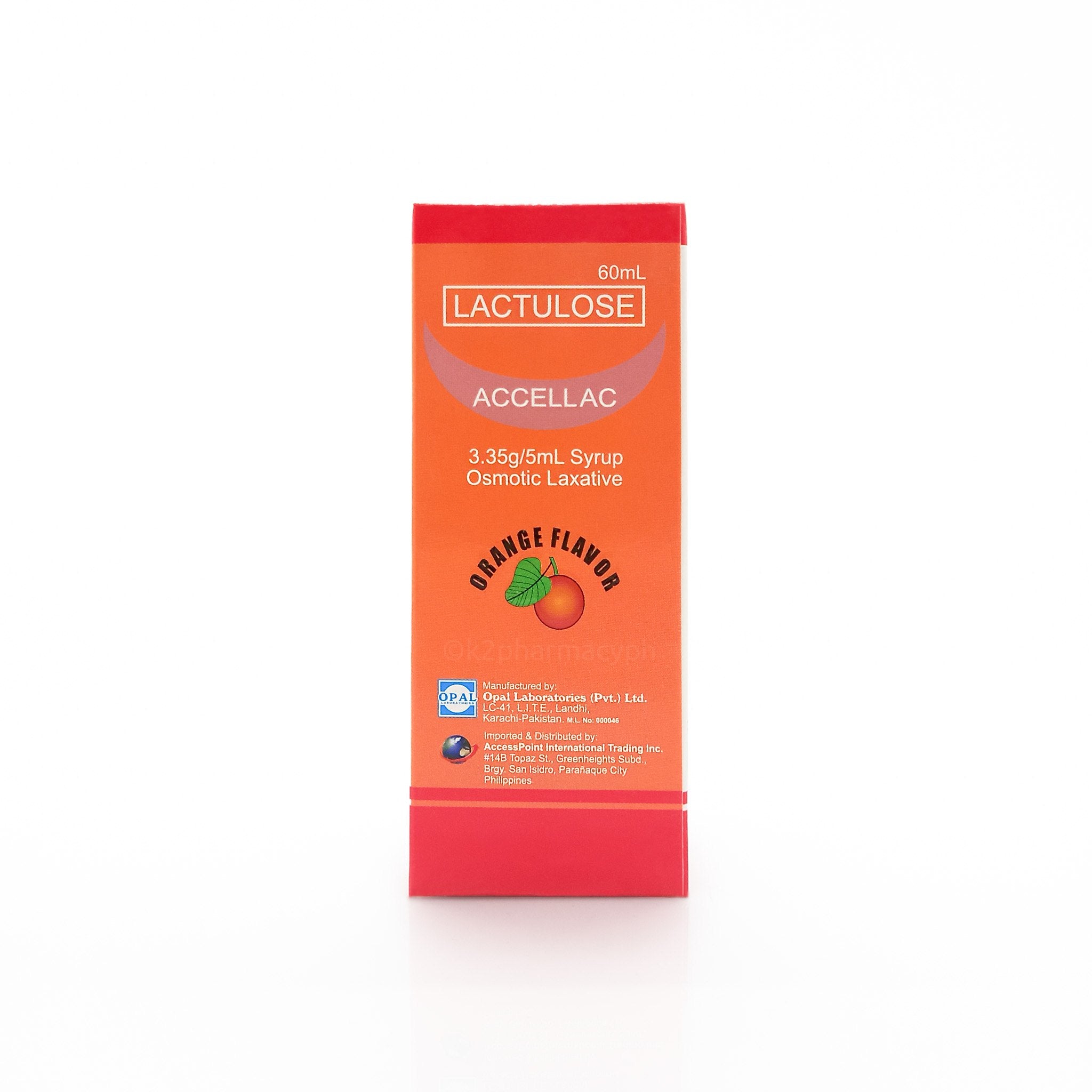 Accelac Lactulose 3.35g/5mL Syrup 60mL