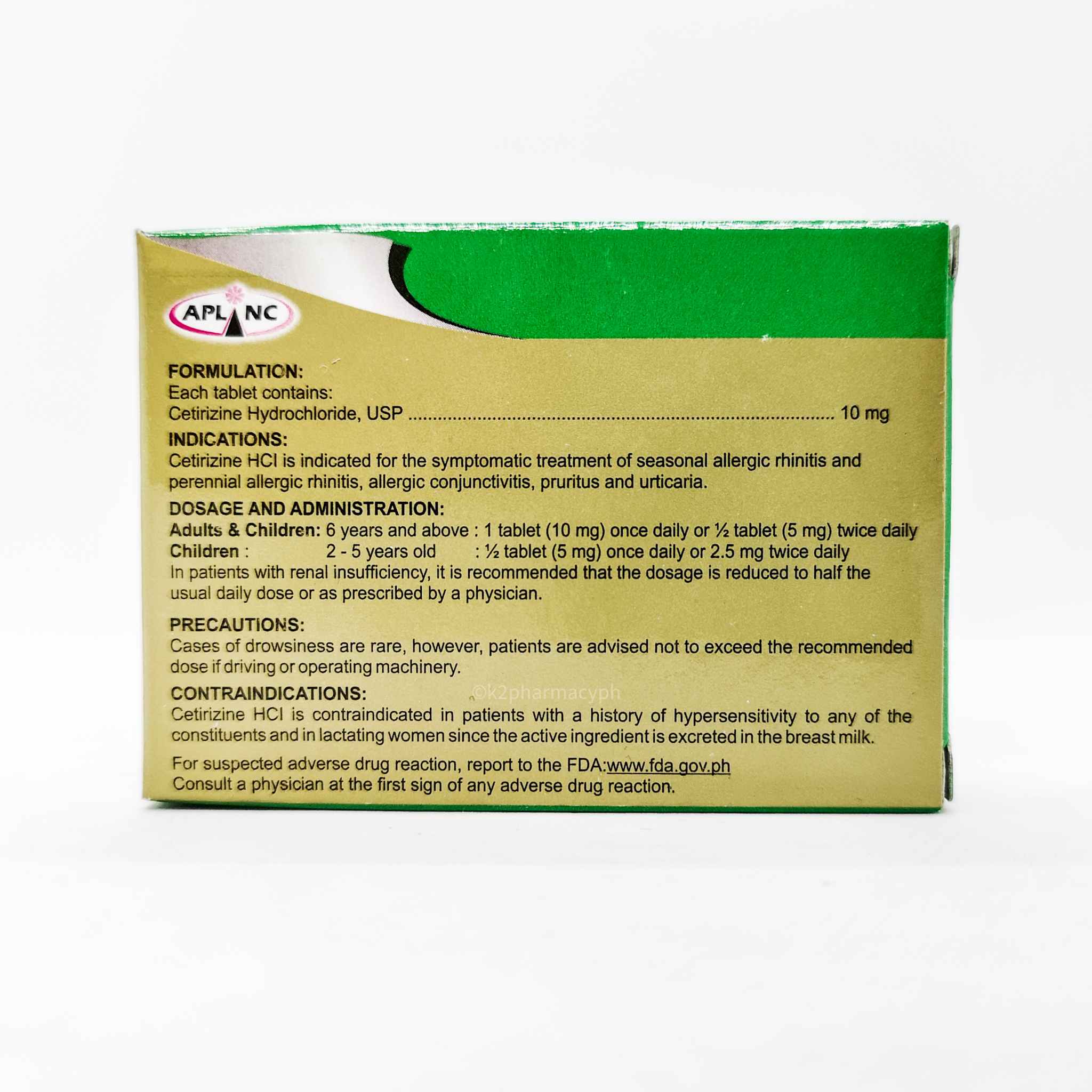 Allecur Cetirizine Tablet 10mg