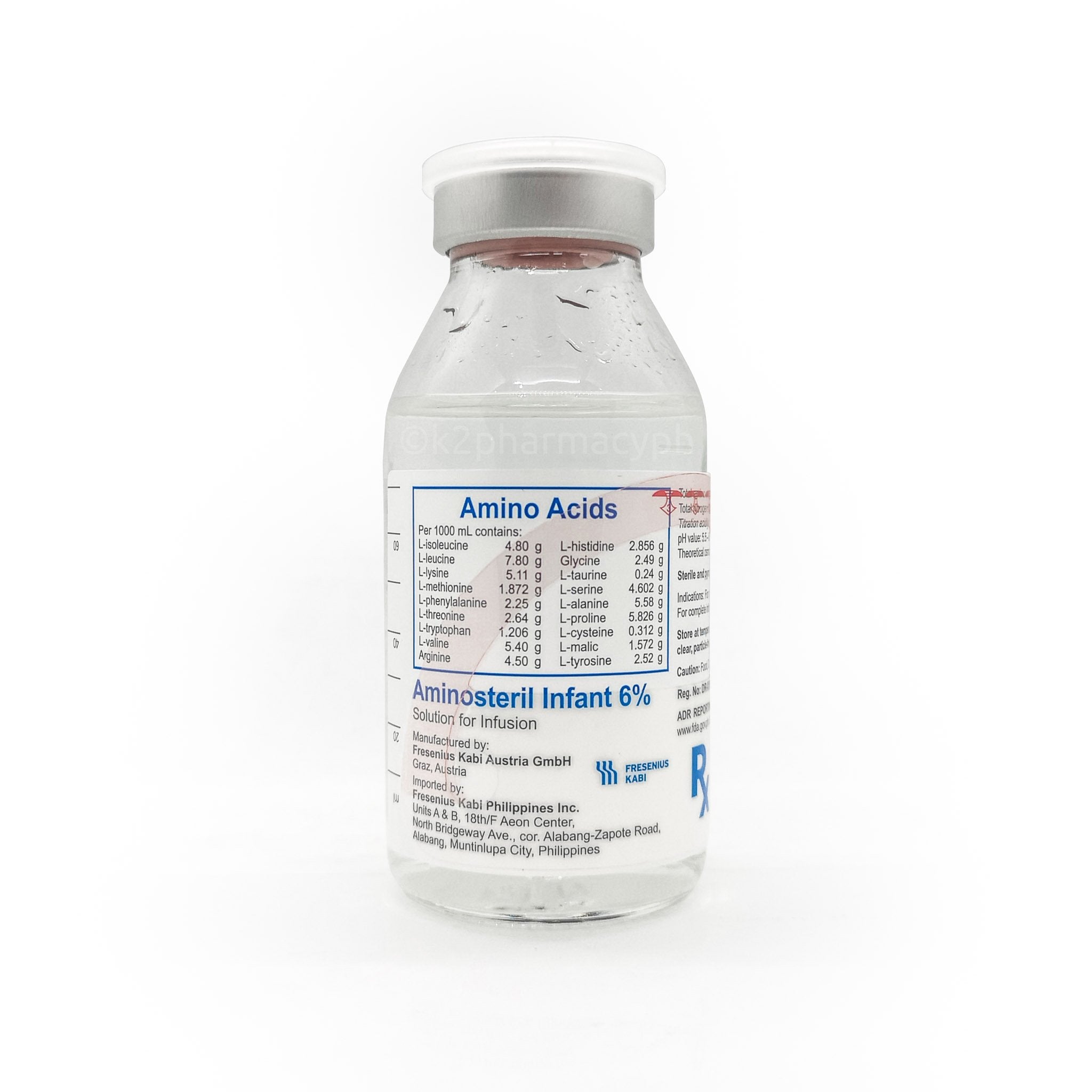 Aminosteril Infant 6% Amino Acids Solution for Infusion 100mL