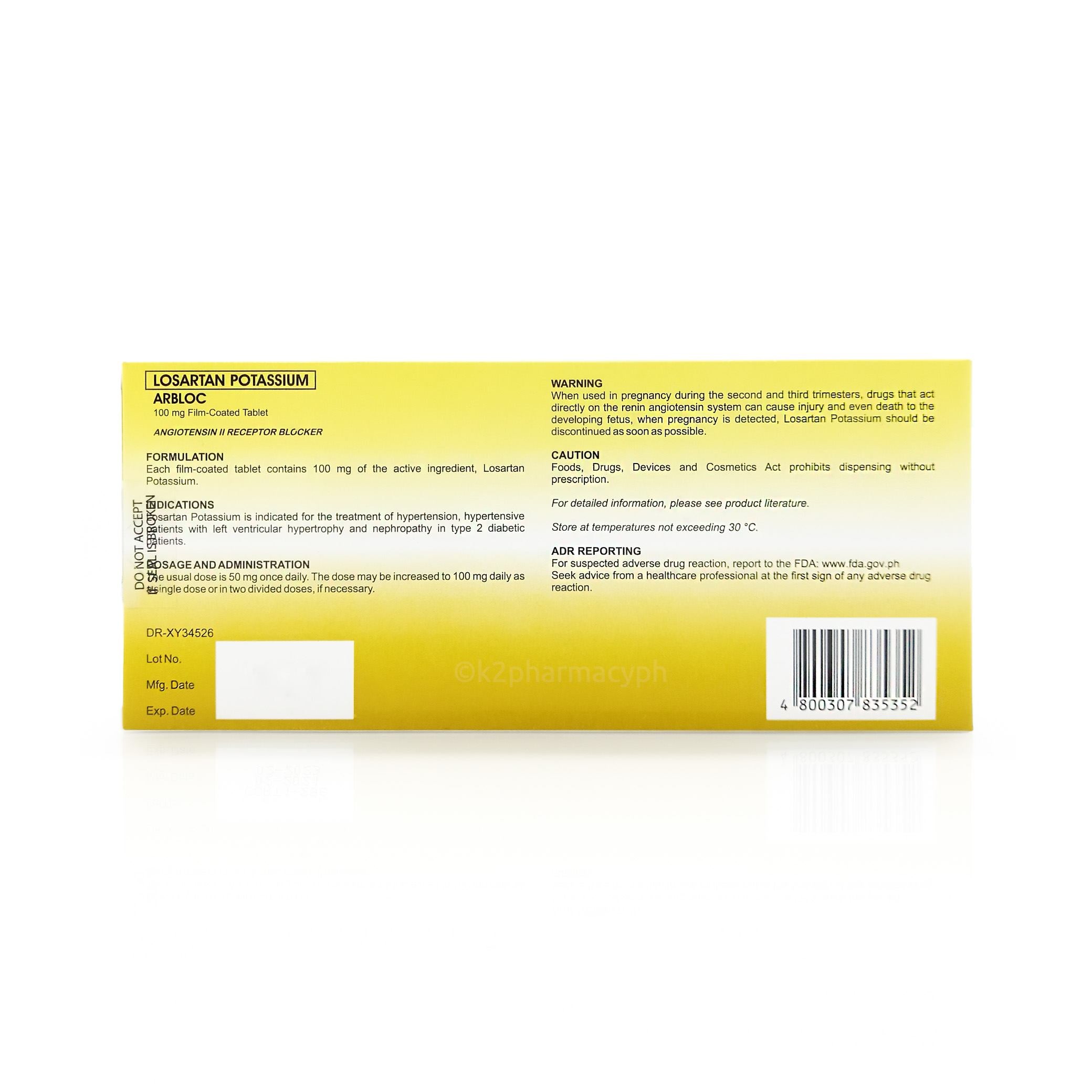 Arbloc 100mg Tablets