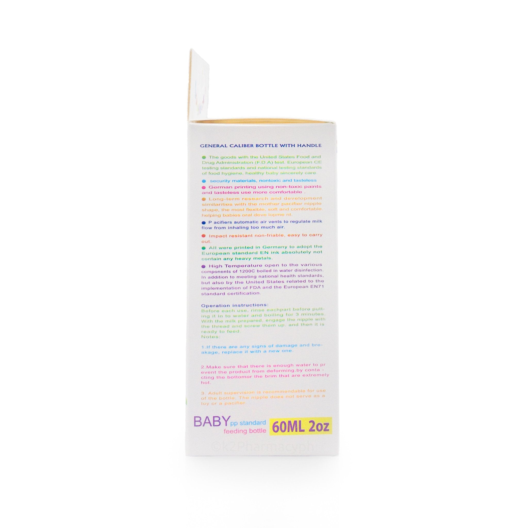 Baby Luck® Feeding Bottle 60mL 2oz Yellow