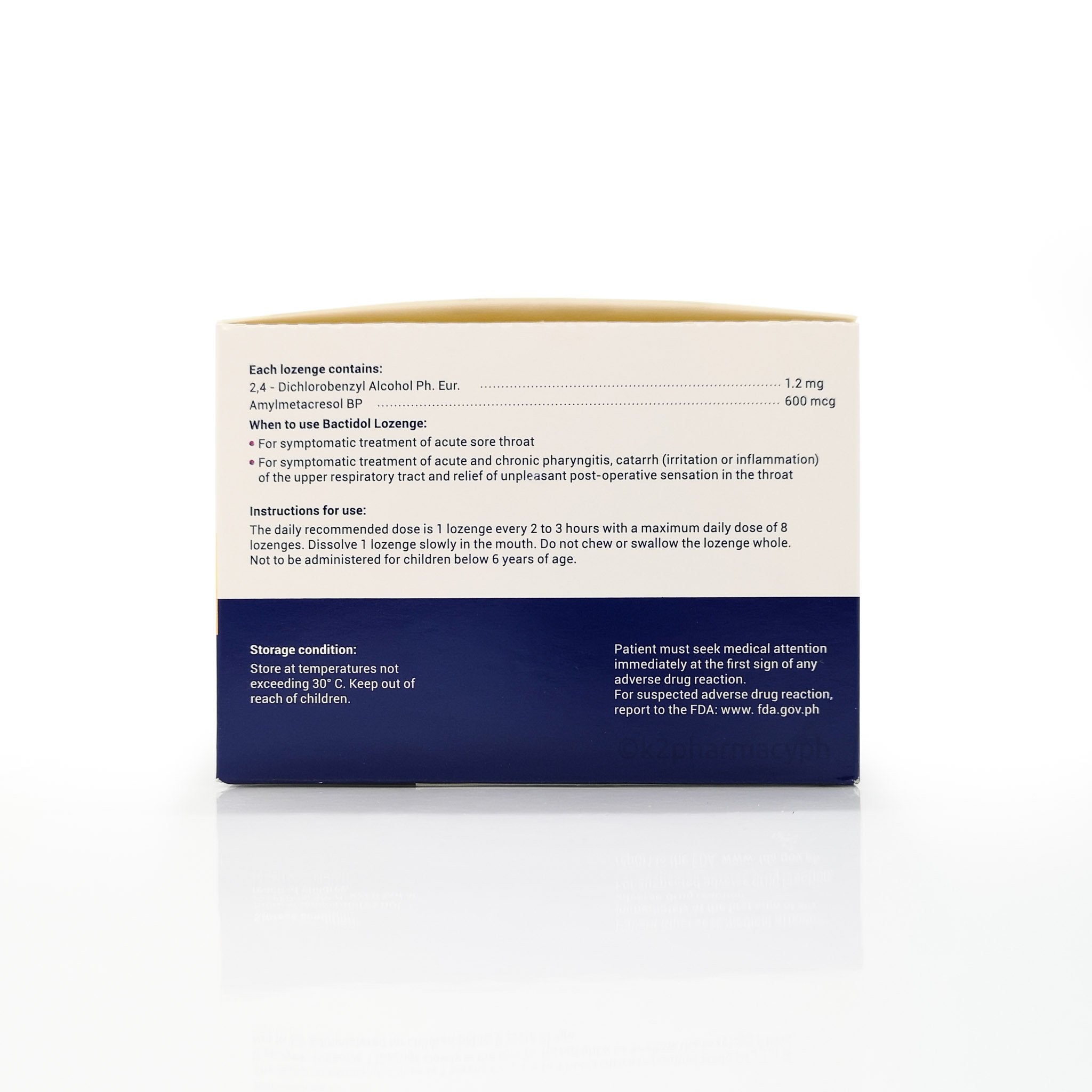 Bactidol® Extra Soothing Honey Lemon Lozenges