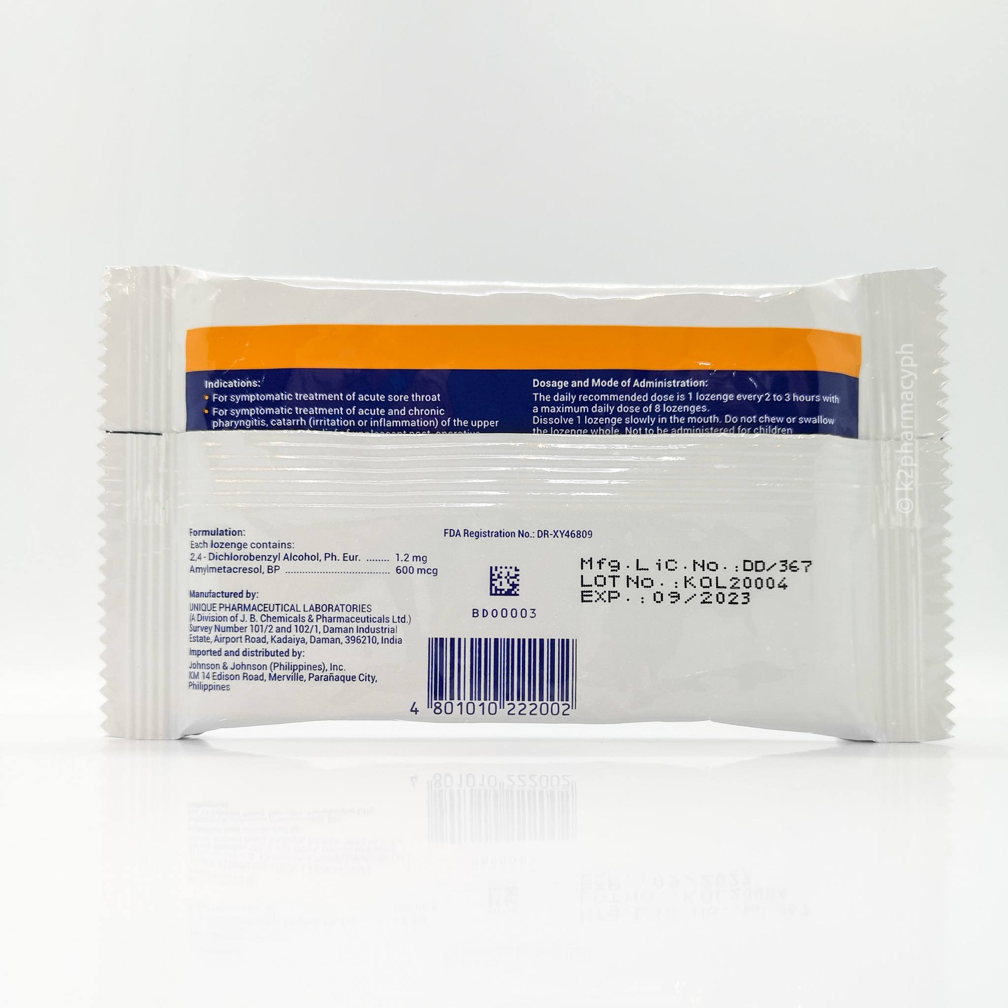 Bactidol® Extra Soothing Orange Lozenges