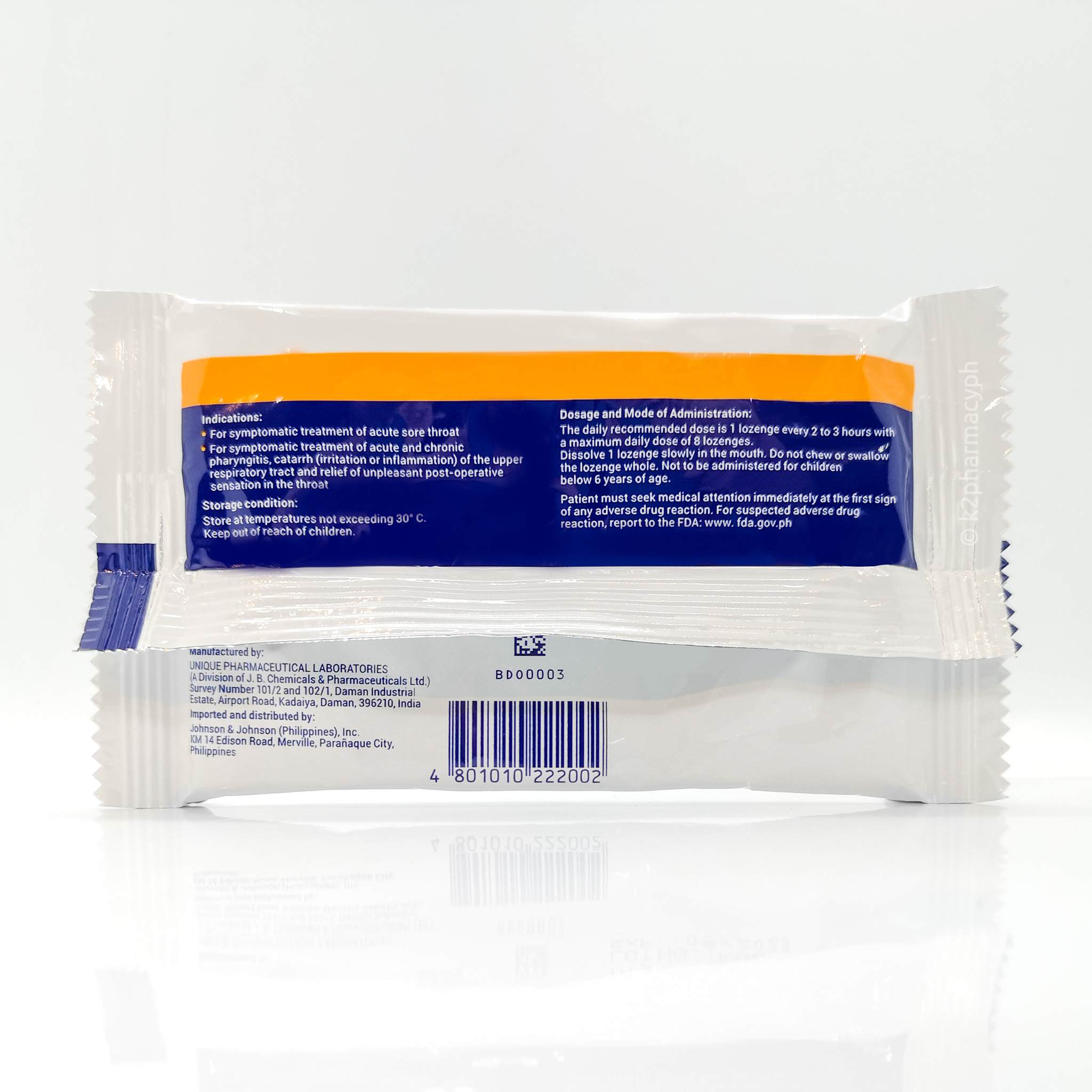 Bactidol® Extra Soothing Orange Lozenges