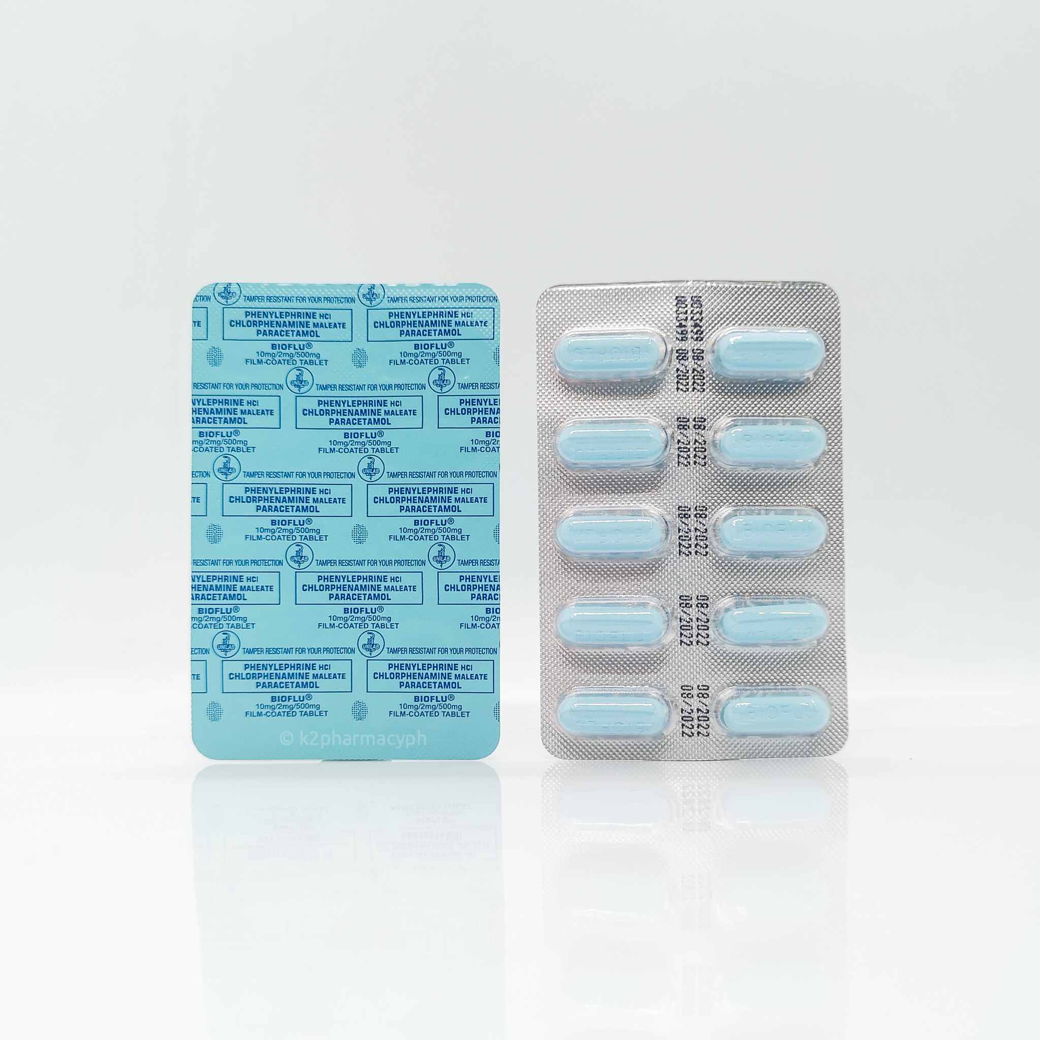 Bioflu® 10mg / 2mg / 500mg Film-Coated Tablet
