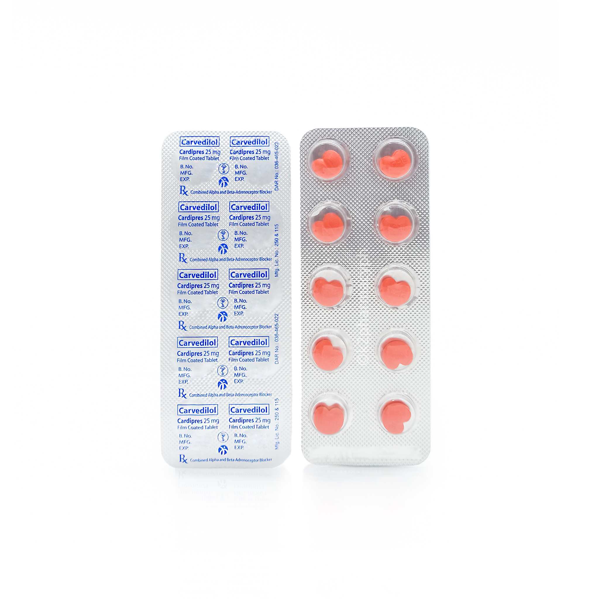 Cardipres Carvedilol 25mg Tablets