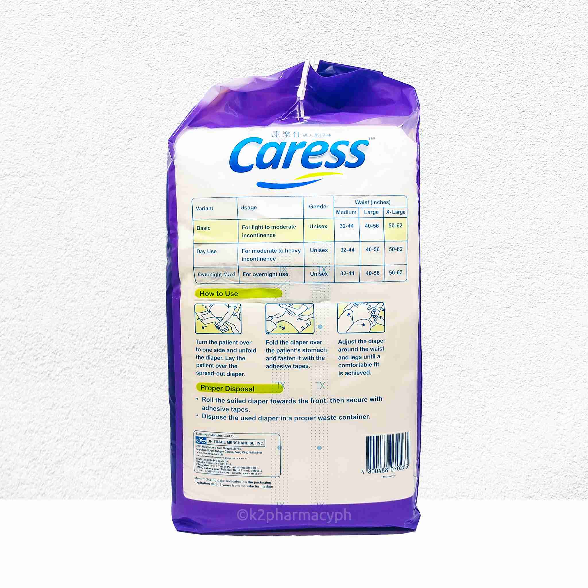 Caress™ Unisex Adult Diaper Tape Medium - XL 10+1