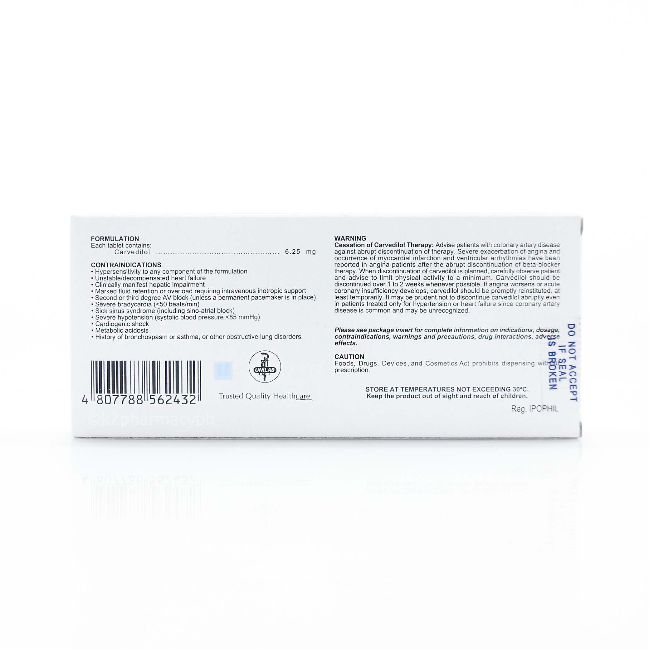 Carvid® 6.25mg Tablets