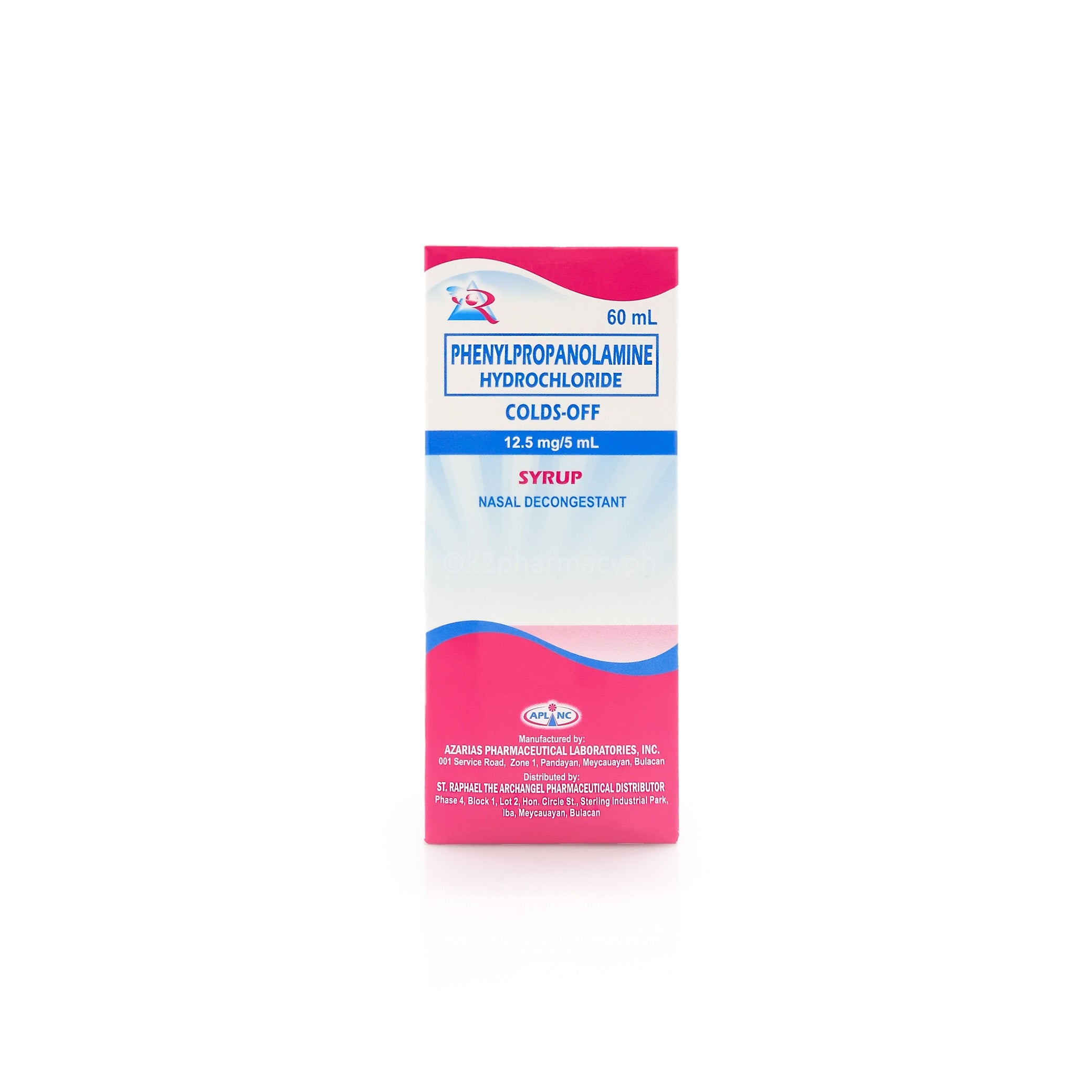 Colds-Off Phenylpropanolamine HCI Syrup 12.5mg Cherry 60ml