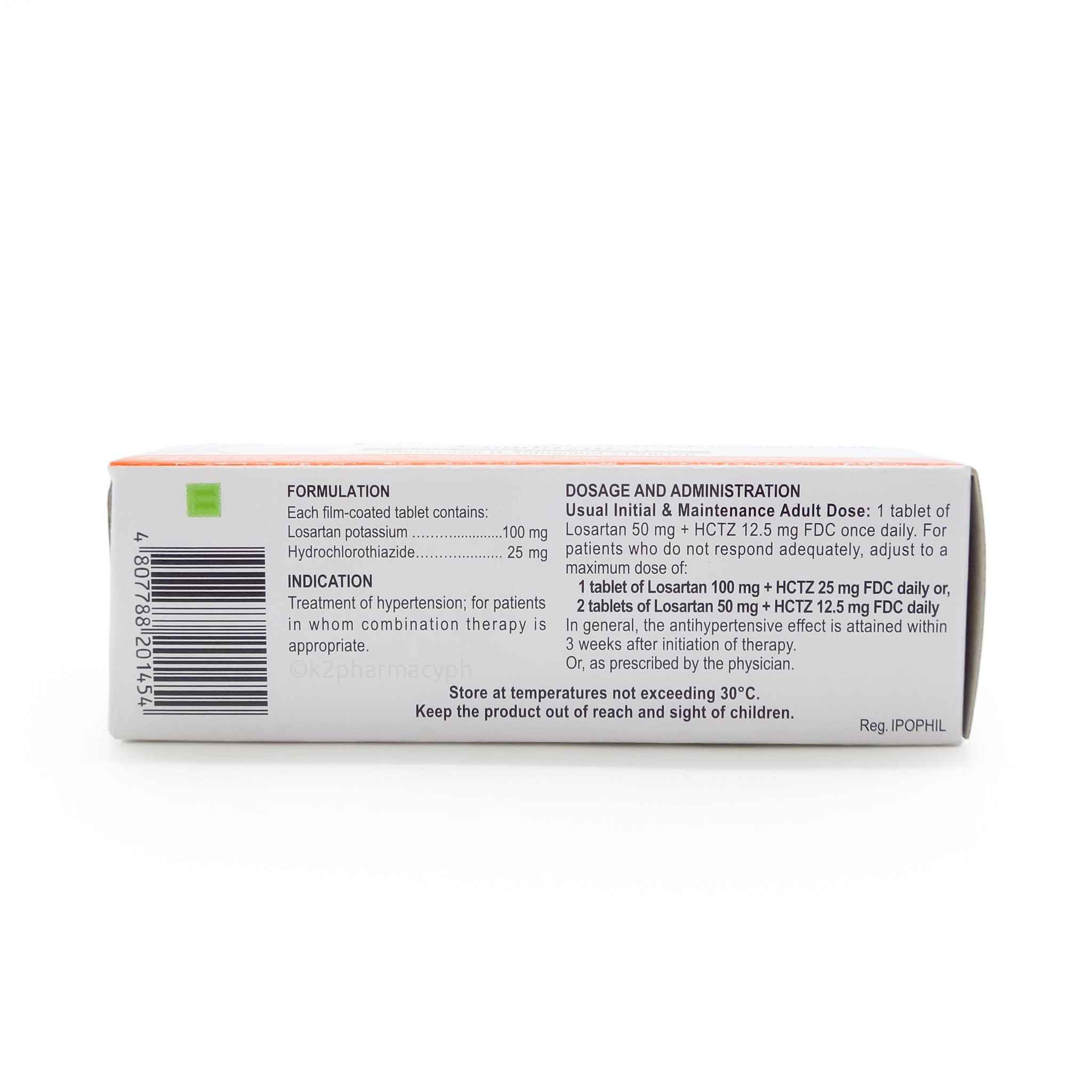 Combizar® Losartan Potassium + Hydrochlorothiazide 100mg/25mg Tablets