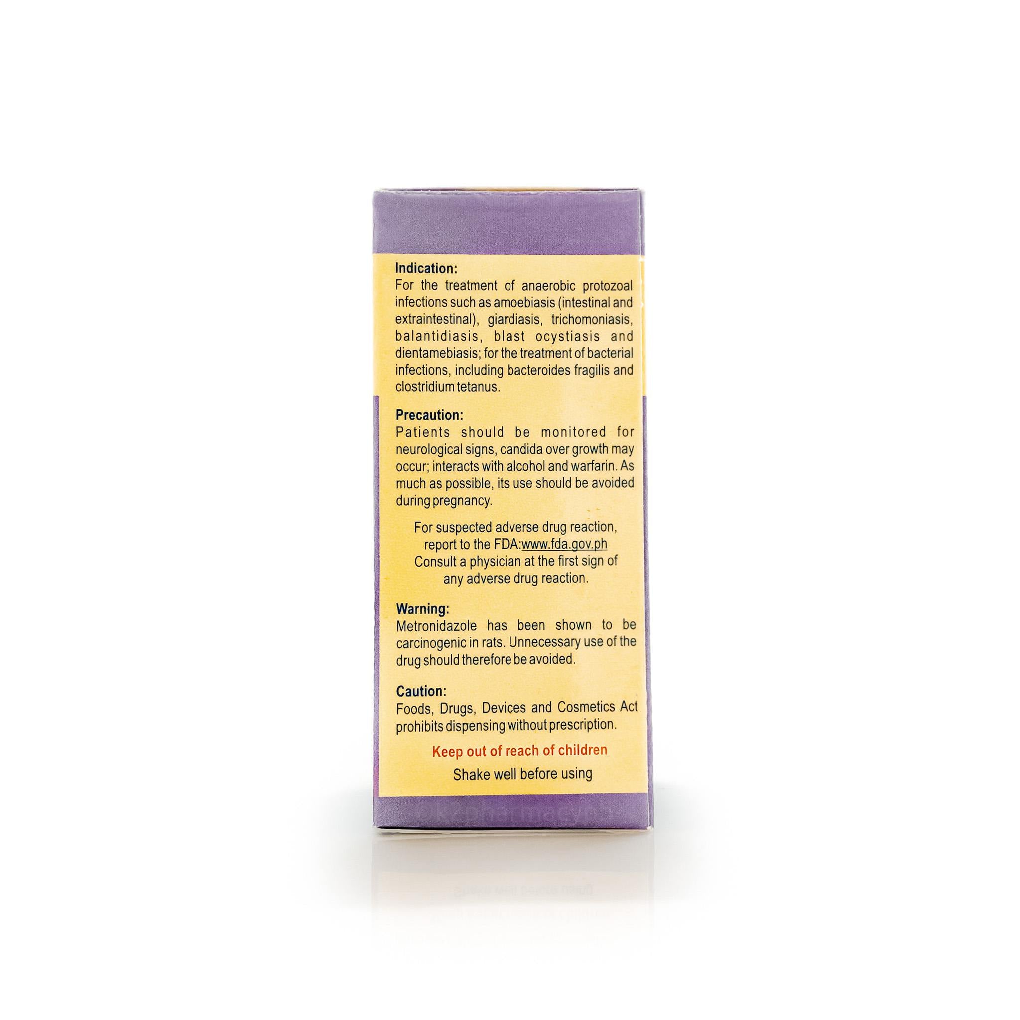 Daryl® 125mg/mL Metronidazole Benzoate Banana Flavor Suspension 60mL