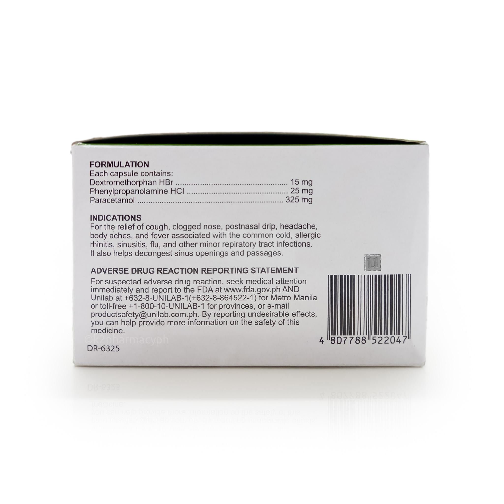 Decolsin® 15mg/25mg/325mg Capsule