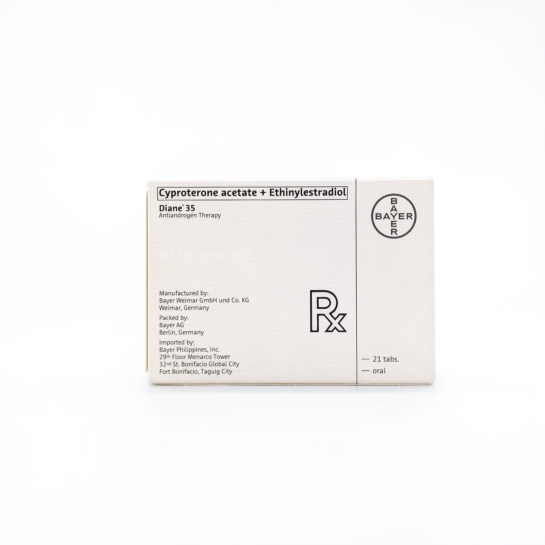 Diane® 35 Pills Cyproterone acetate + Ethinylestradiol