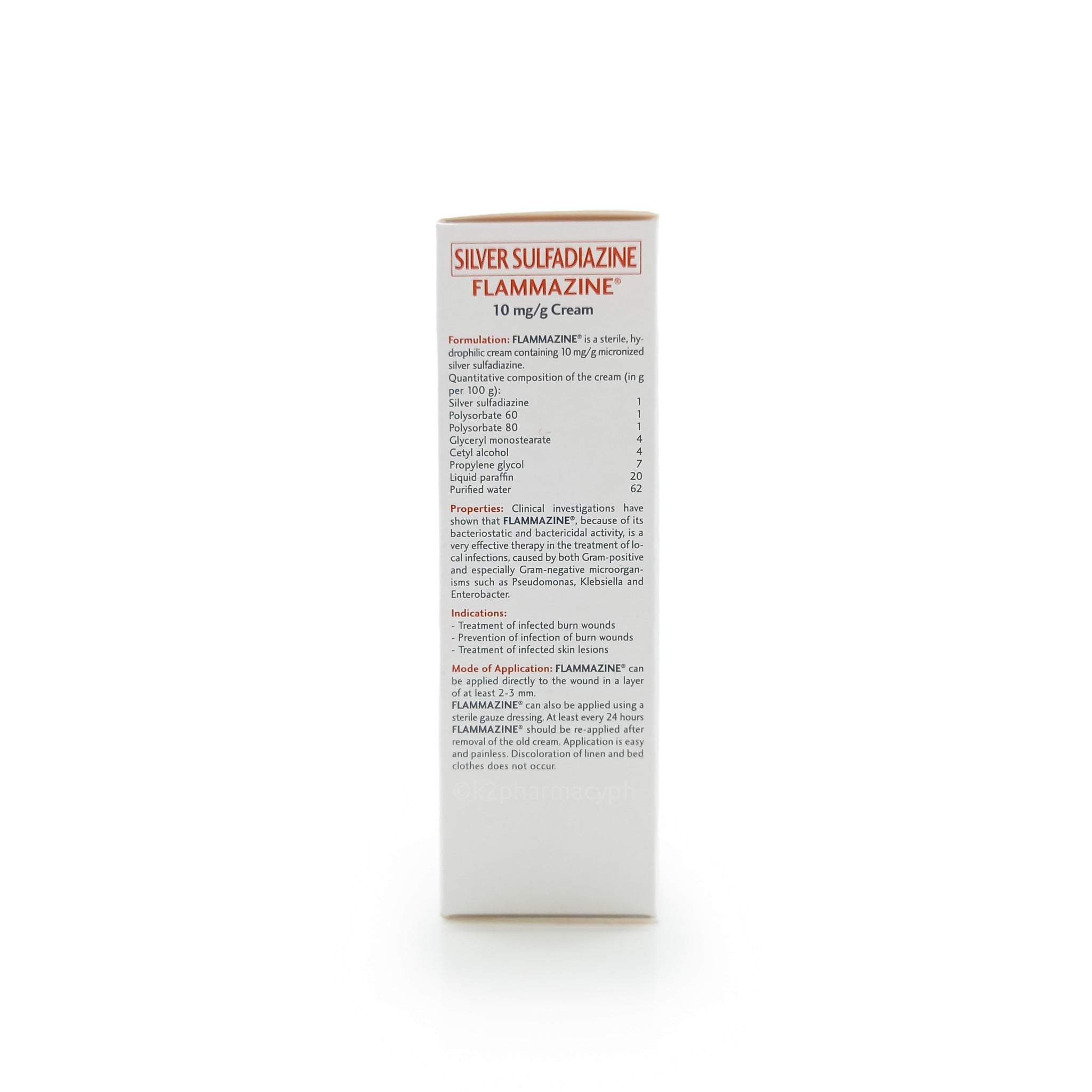 Flammazine Silver Sulfadiazine10mg/g Cream 5g Tube