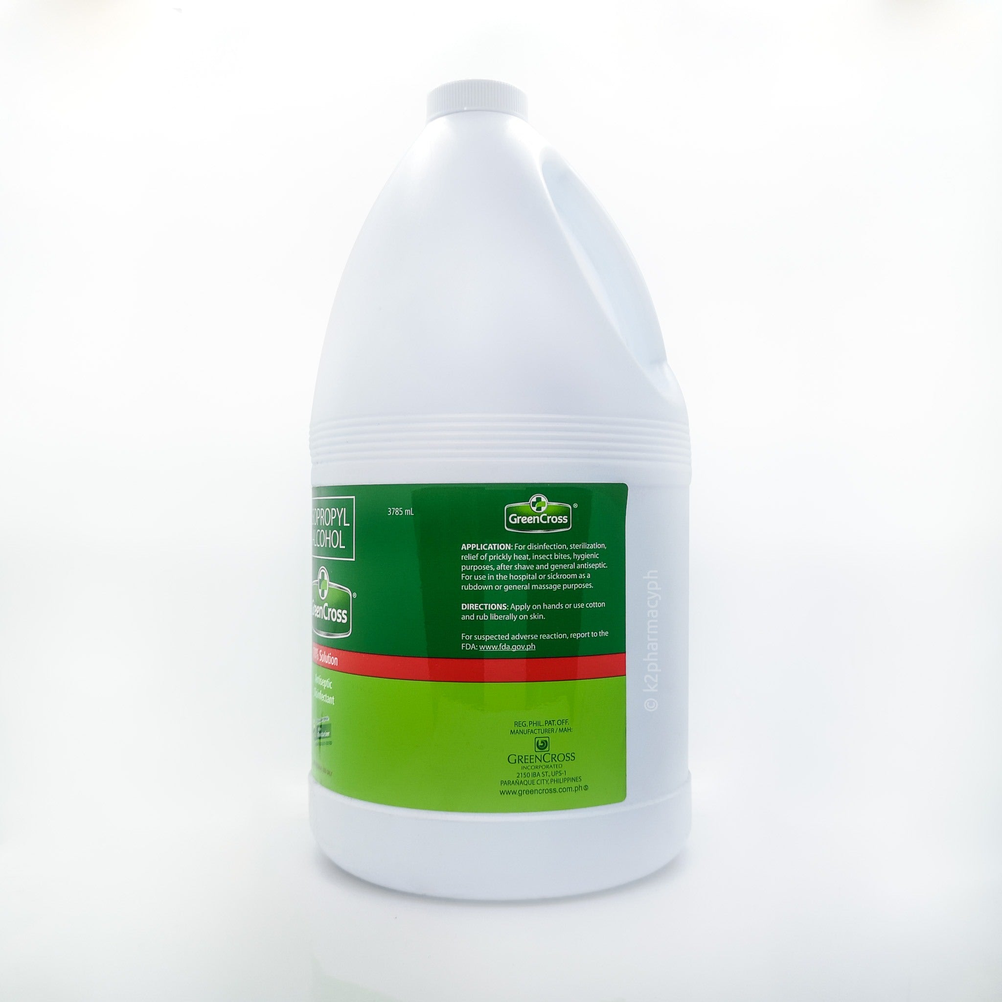 Green Cross® 70% Isopropyl Alcohol with Moisturizer 150mL - 1 Gallon ...