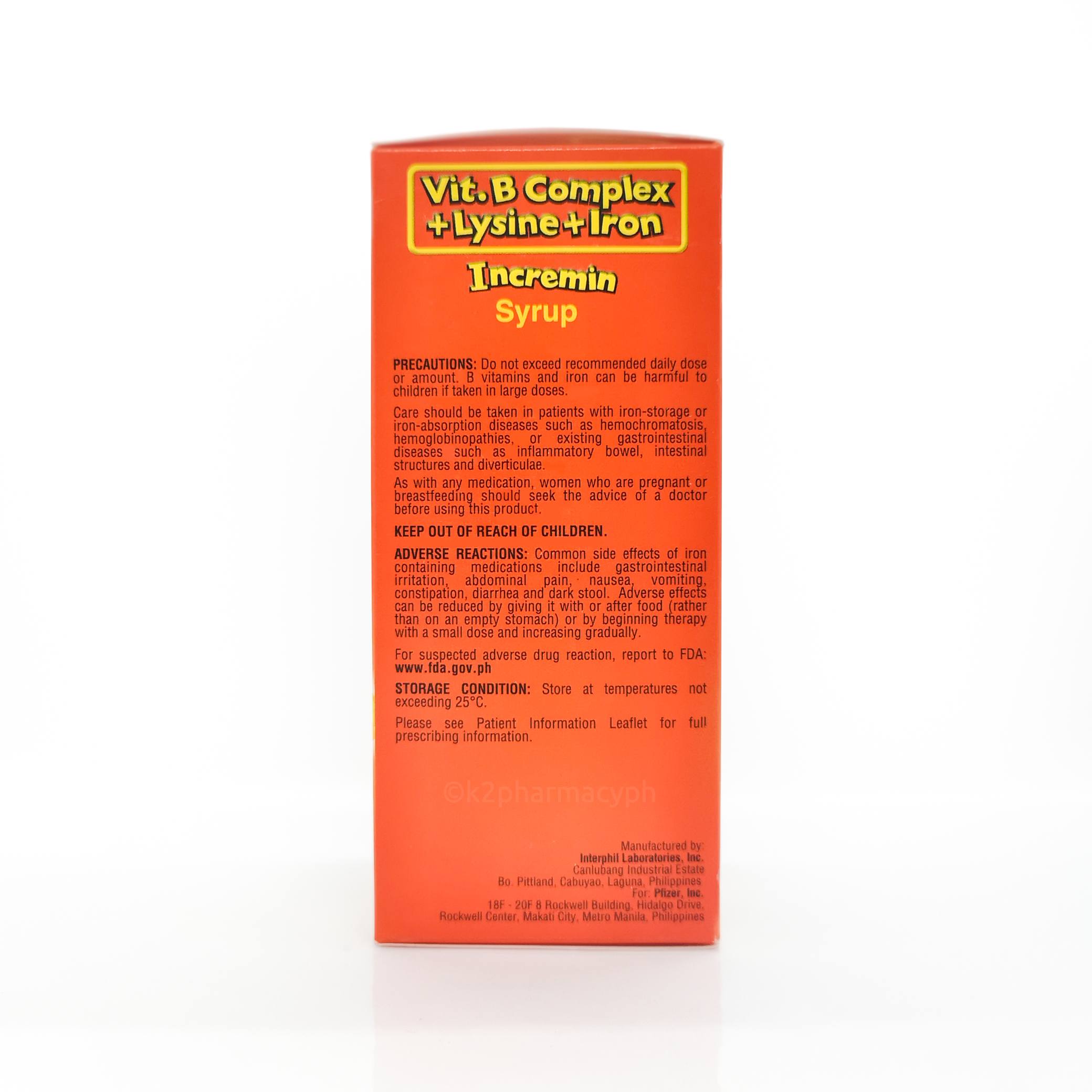 Incremin Syrup Cherry Flavor 120 mL