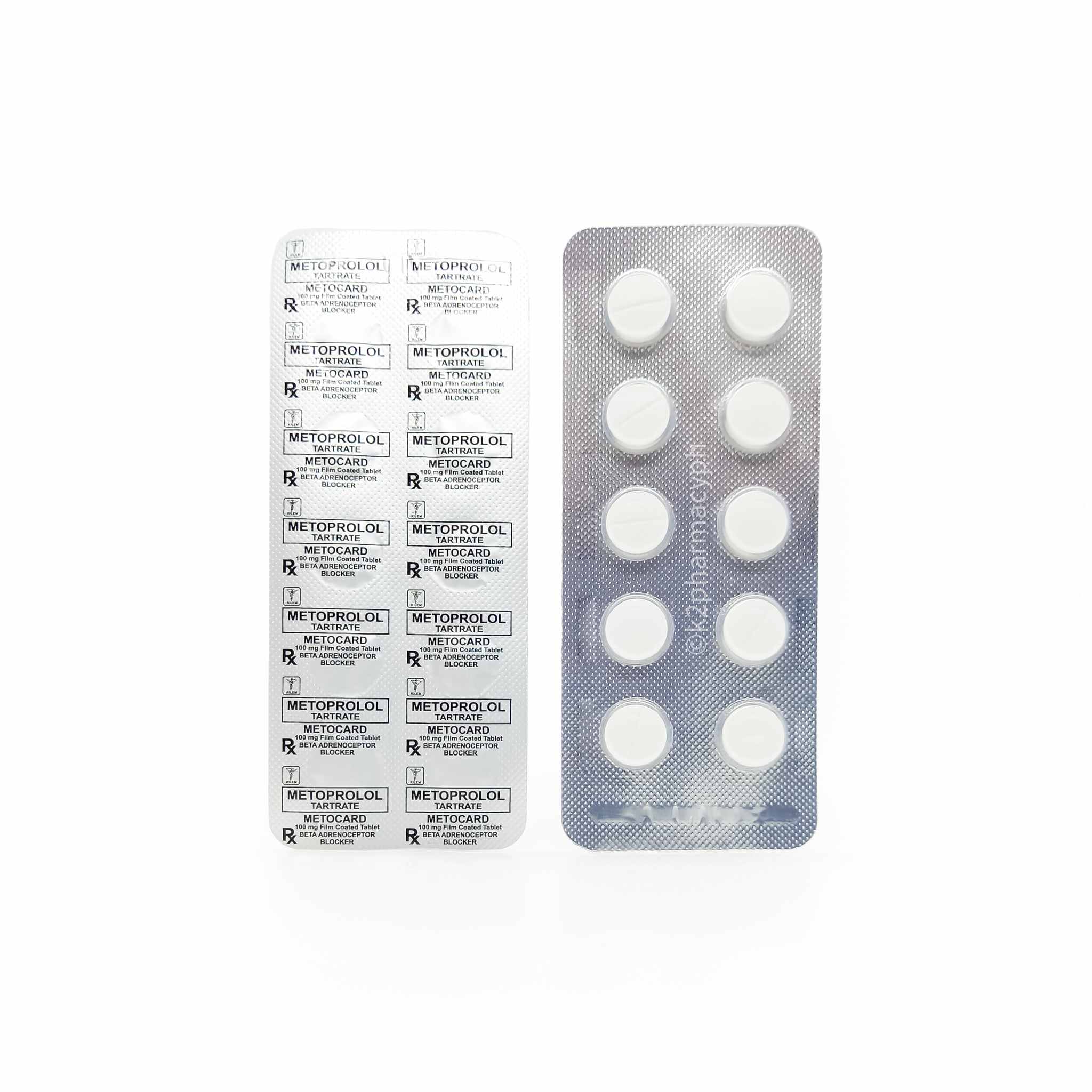 Metocard Metoprolol Tartrate 100mg Film-Coated Tablet