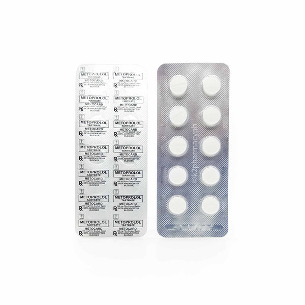 Metocard Metoprolol Tartrate 100mg Film-Coated Tablet