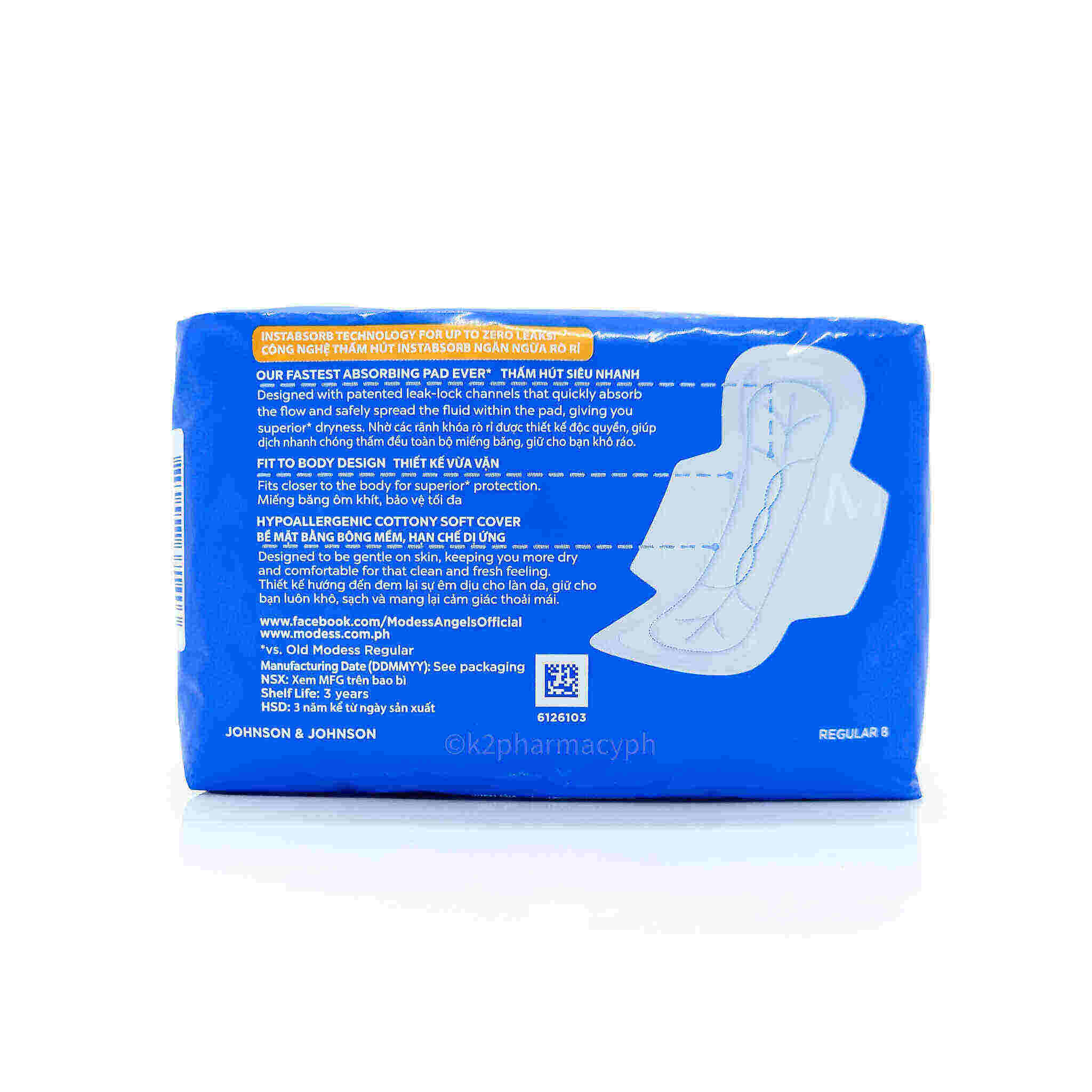 Modess® Cottony Soft With Wings 8s