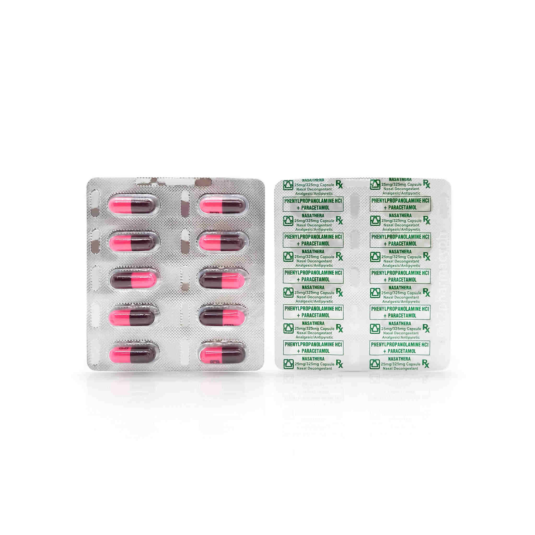 Nasathera Phenylpropanolamine HCI Paracetamol25mg/325mg Capsule