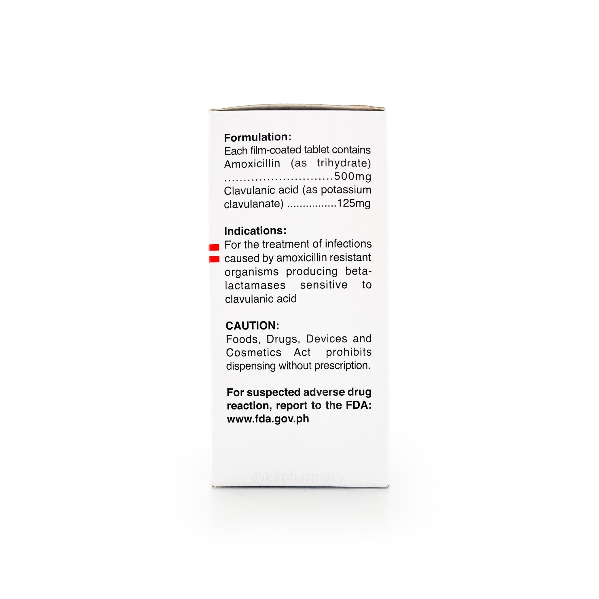 Natravox® 625mg Tablets