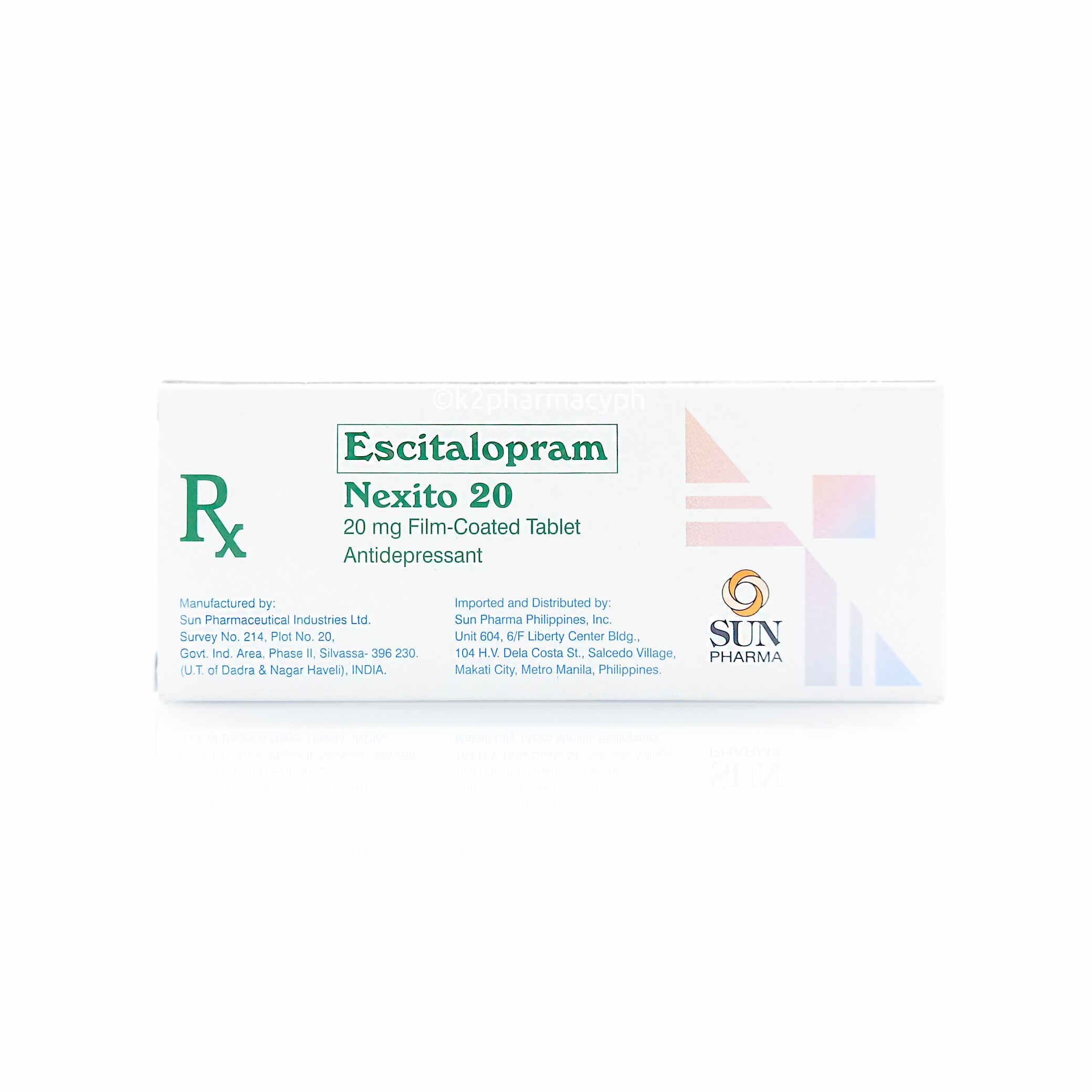 Nexito 20 Escitalopram 20mg Tablets