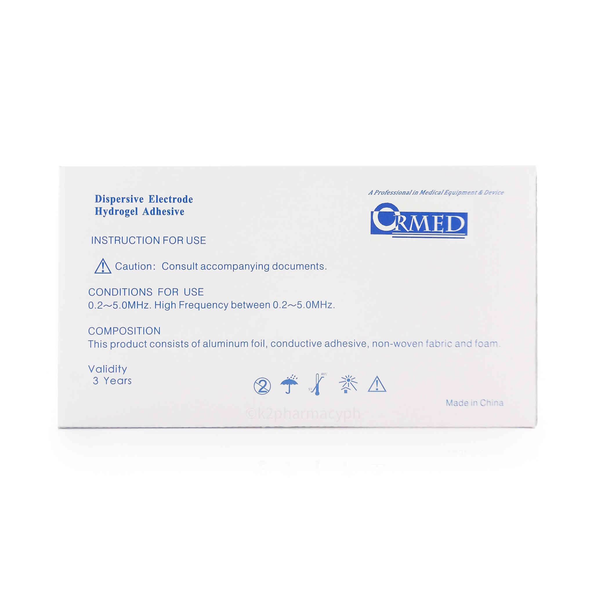 Ormed Dispersive Electrode Hydrogel Adhesive