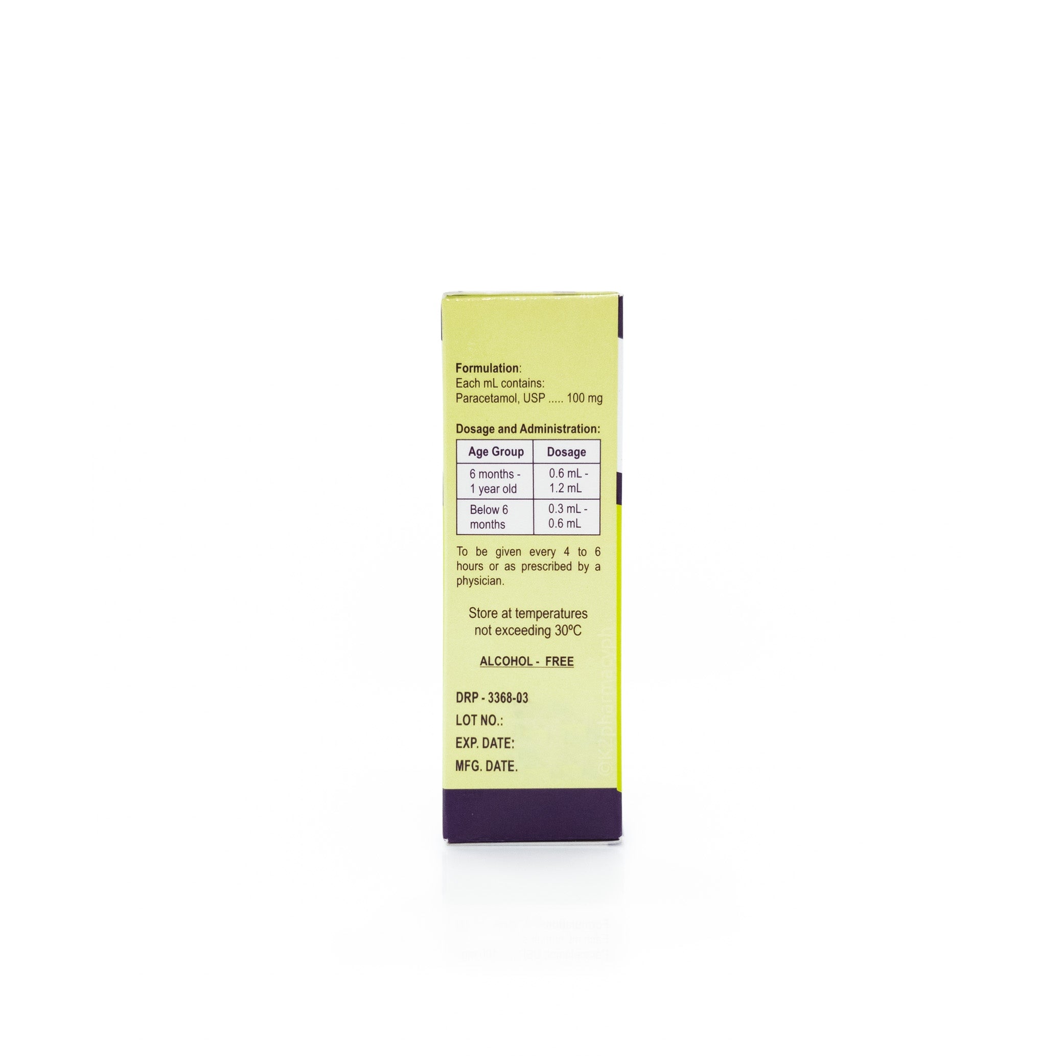 Tempra® 100mg/5mL Orange Drops (0-12mos) 15mL