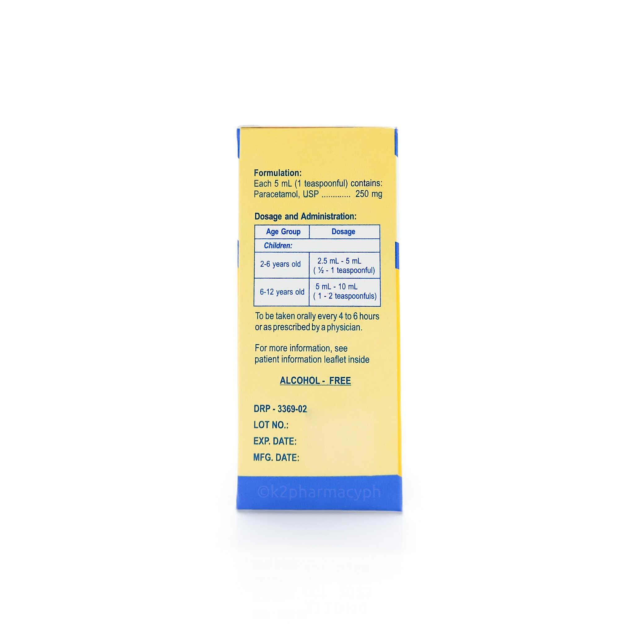Para250 250mg/5ml Paracetamol Orange Suspension 60ml