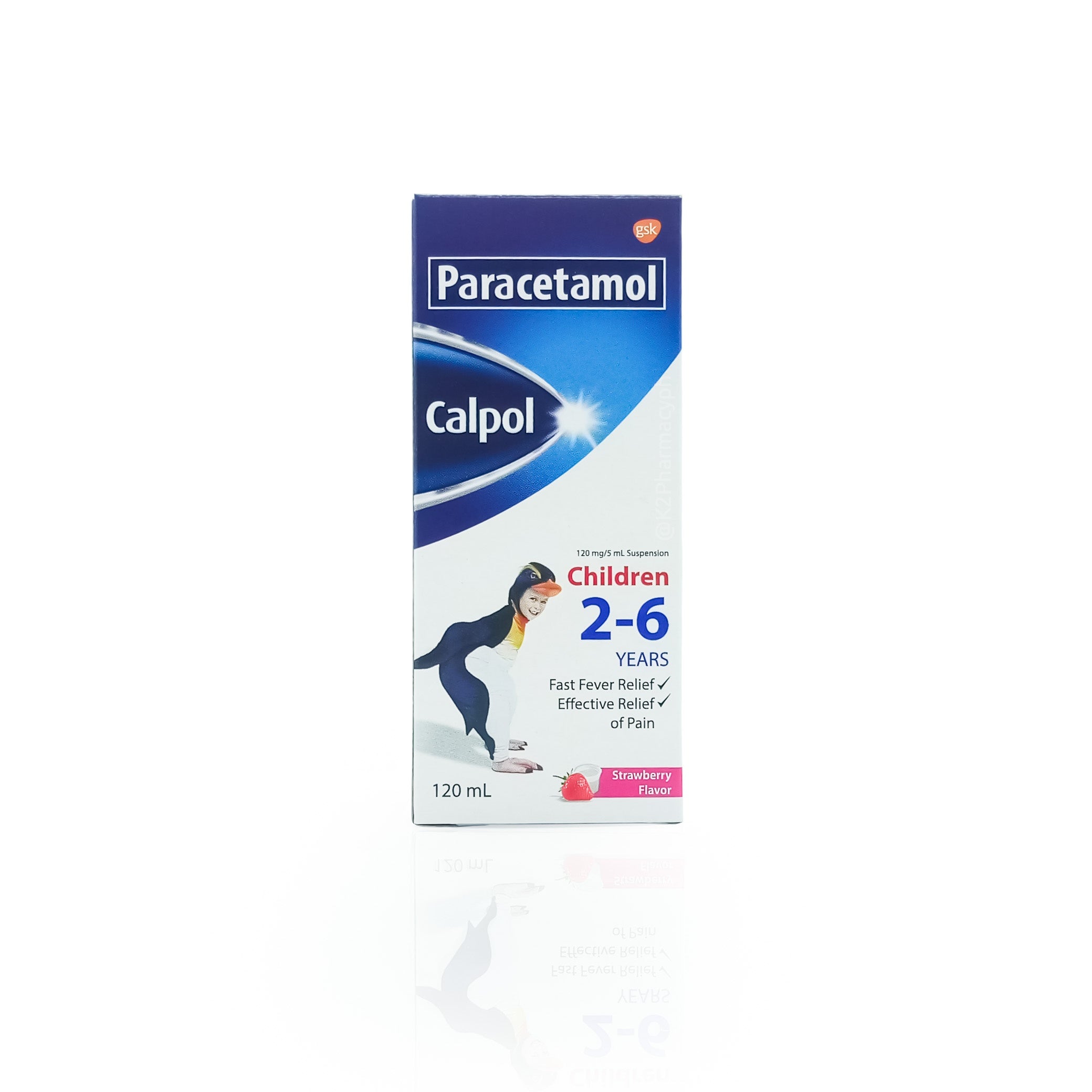 Calpol® Paracetamol Suspension 120mg (for 2-6yo) Strawberry