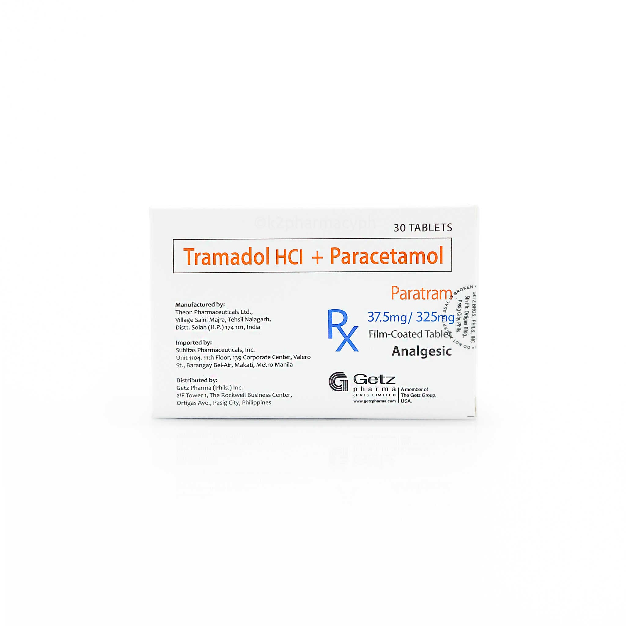 Paratram37.5mg/325mg Film-Coated Tablet