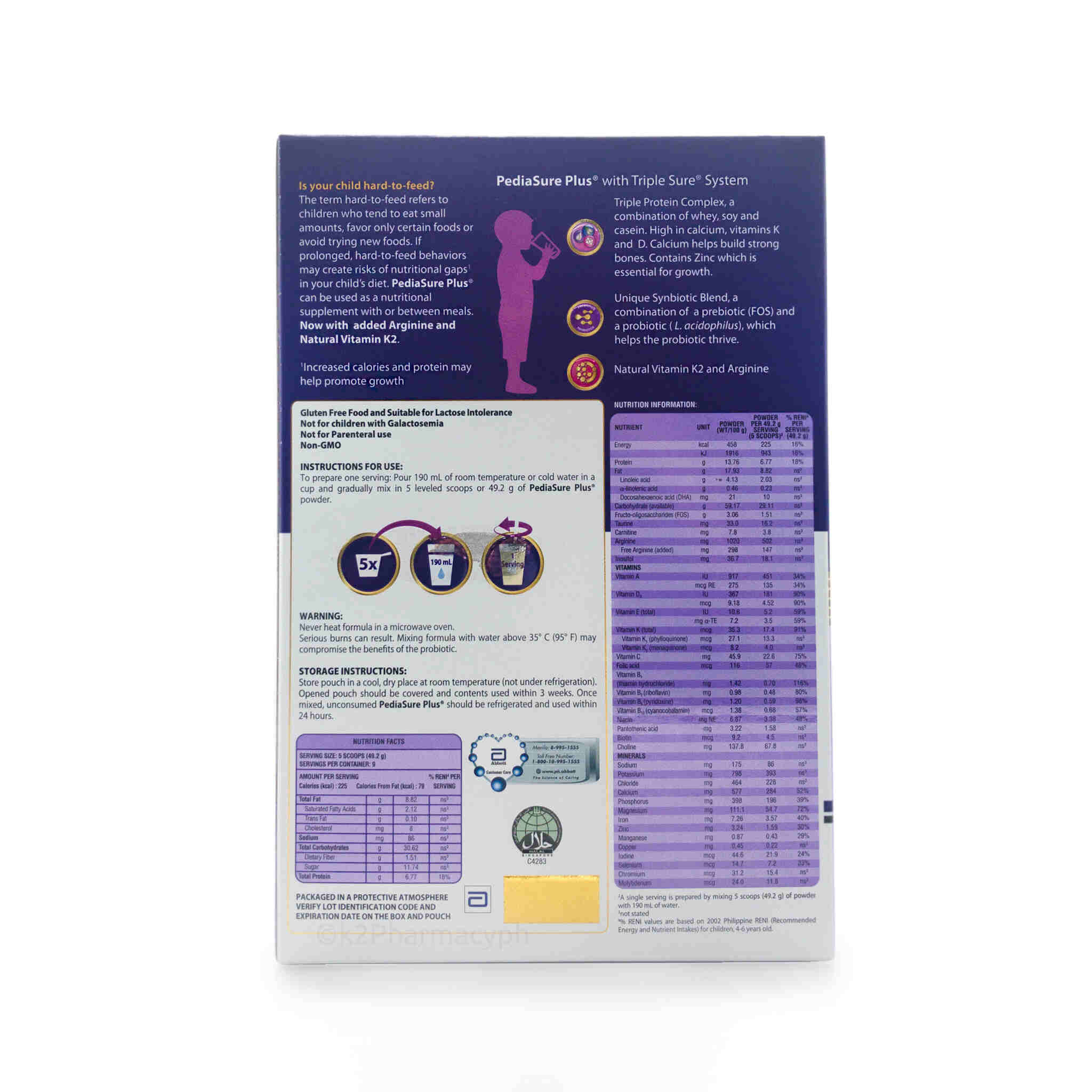 PediaSure Plus® with Triple Sure® System PreSchool Age Powdered Milk ...