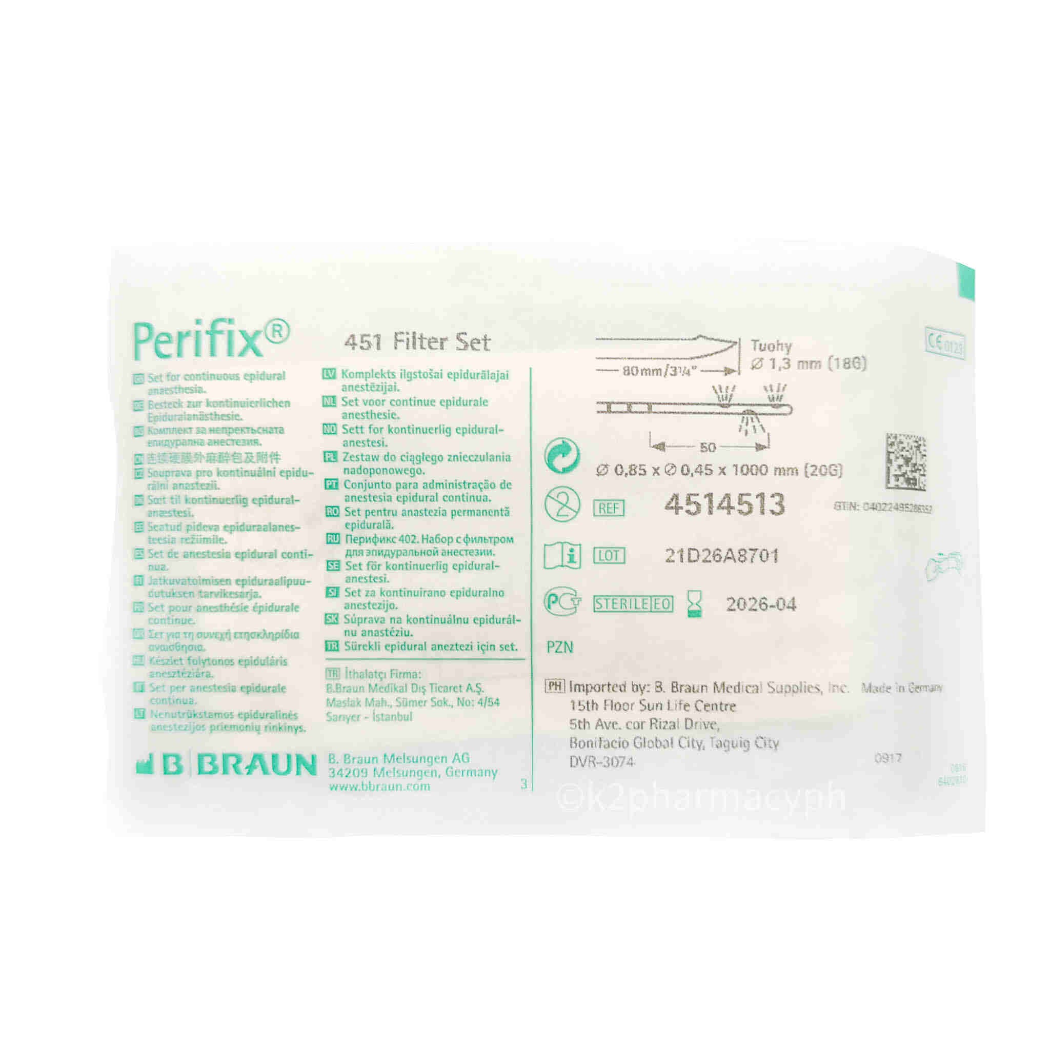 Perifix® Filter Set