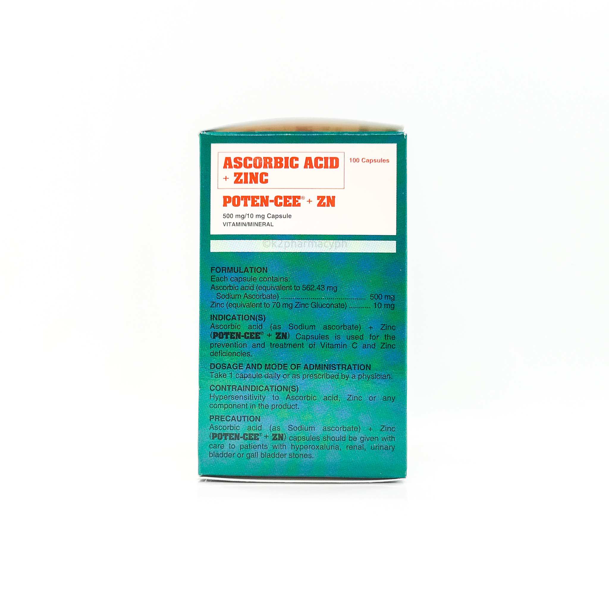 Poten-Cee® + Zn 500mg Capsule