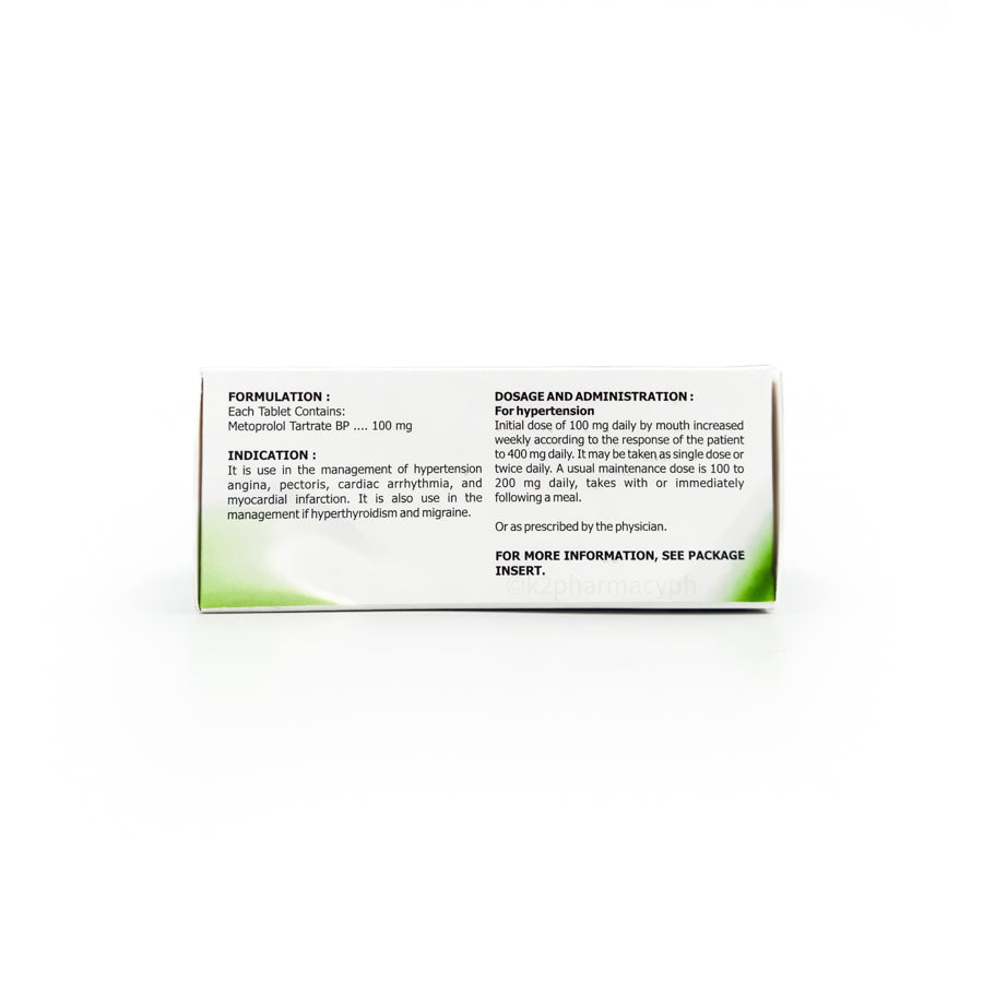 Prometin-100 Metoprolol Tartrate 100mg Tablet
