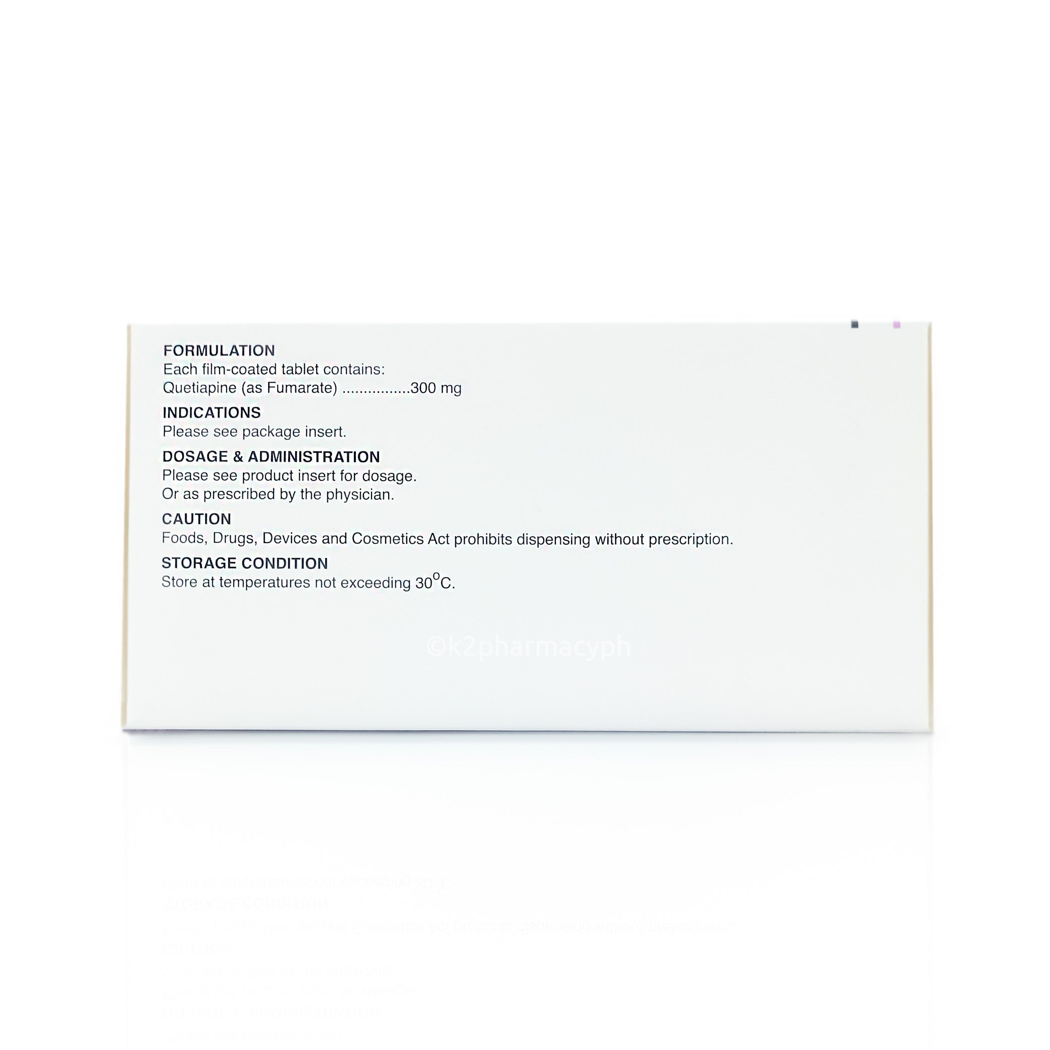 Qtipine Quetiapine 300mg Tablets