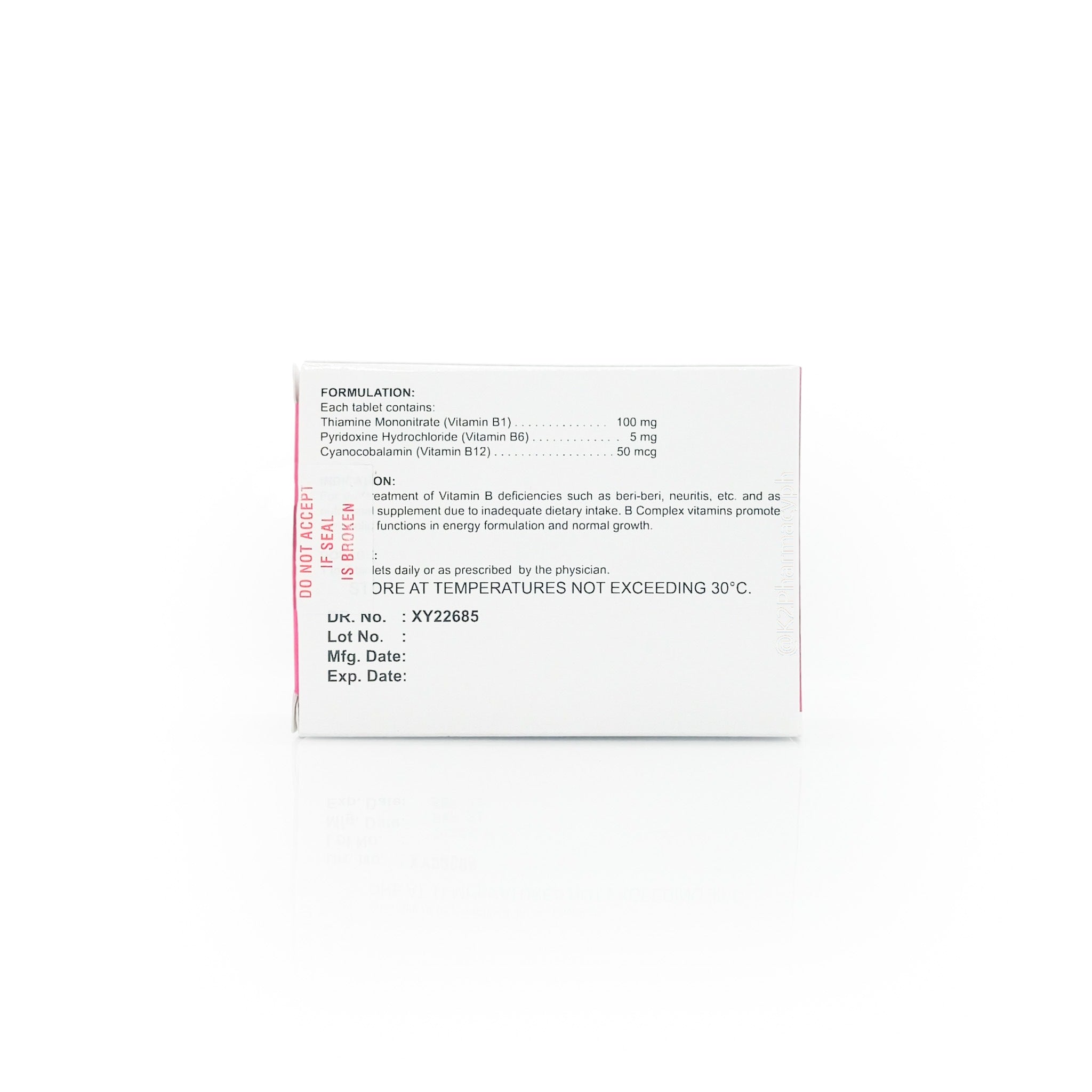 Revitaplex Multivitamins + B1 + B6 + B12 100mg / 5mg / 50mcg Tablet