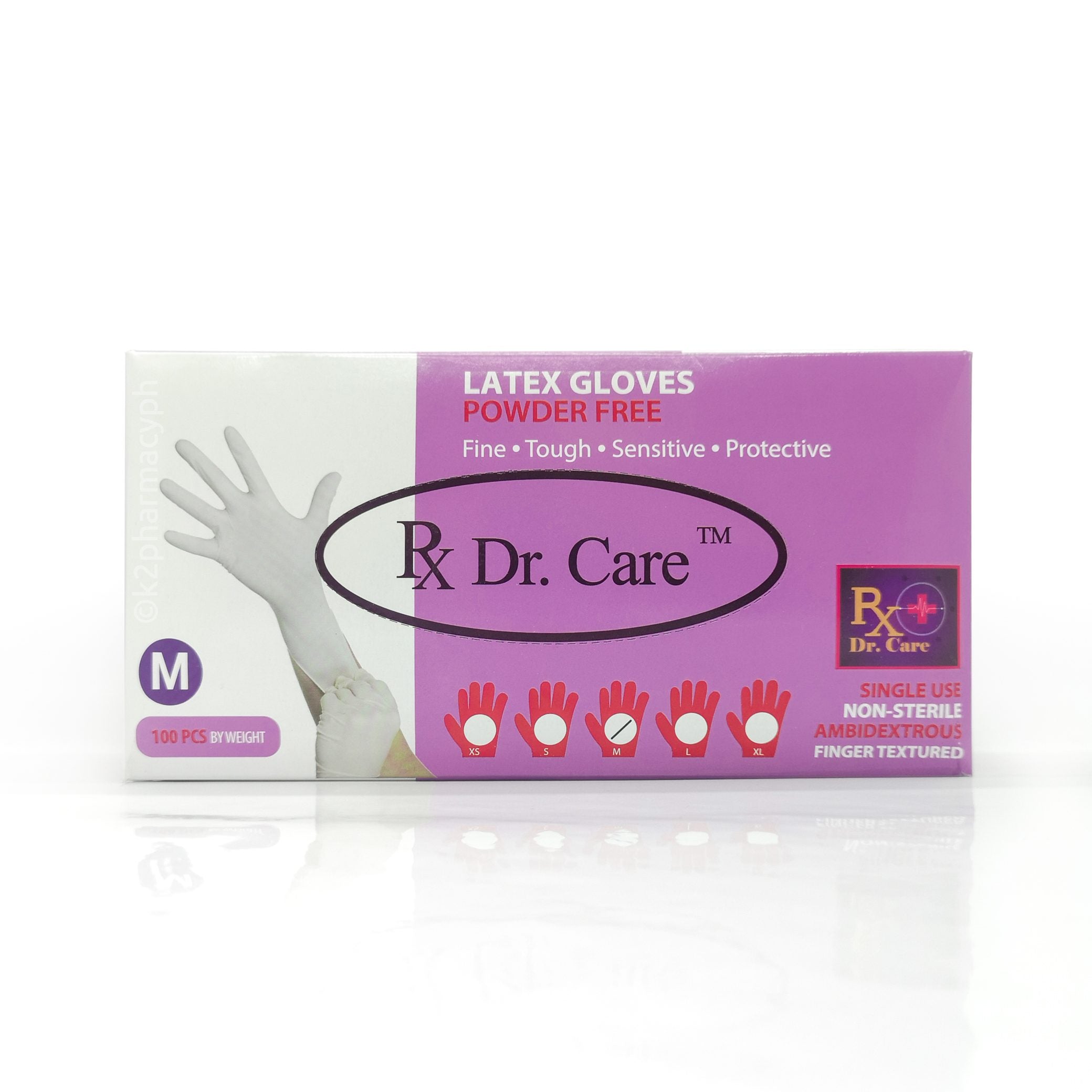 Rx Dr. Care™ Latex Gloves Powder-Free Box of 100s