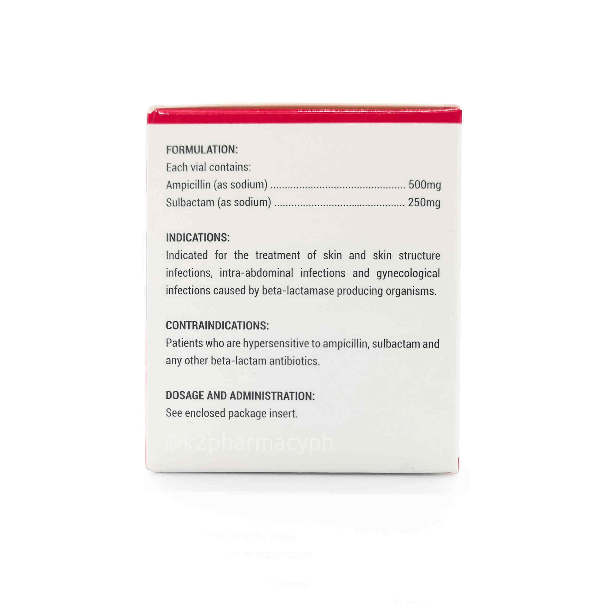 Sacriva -750 Ampicillin Sodium Sulbactam Sodium500mg/250mg Powder for ...
