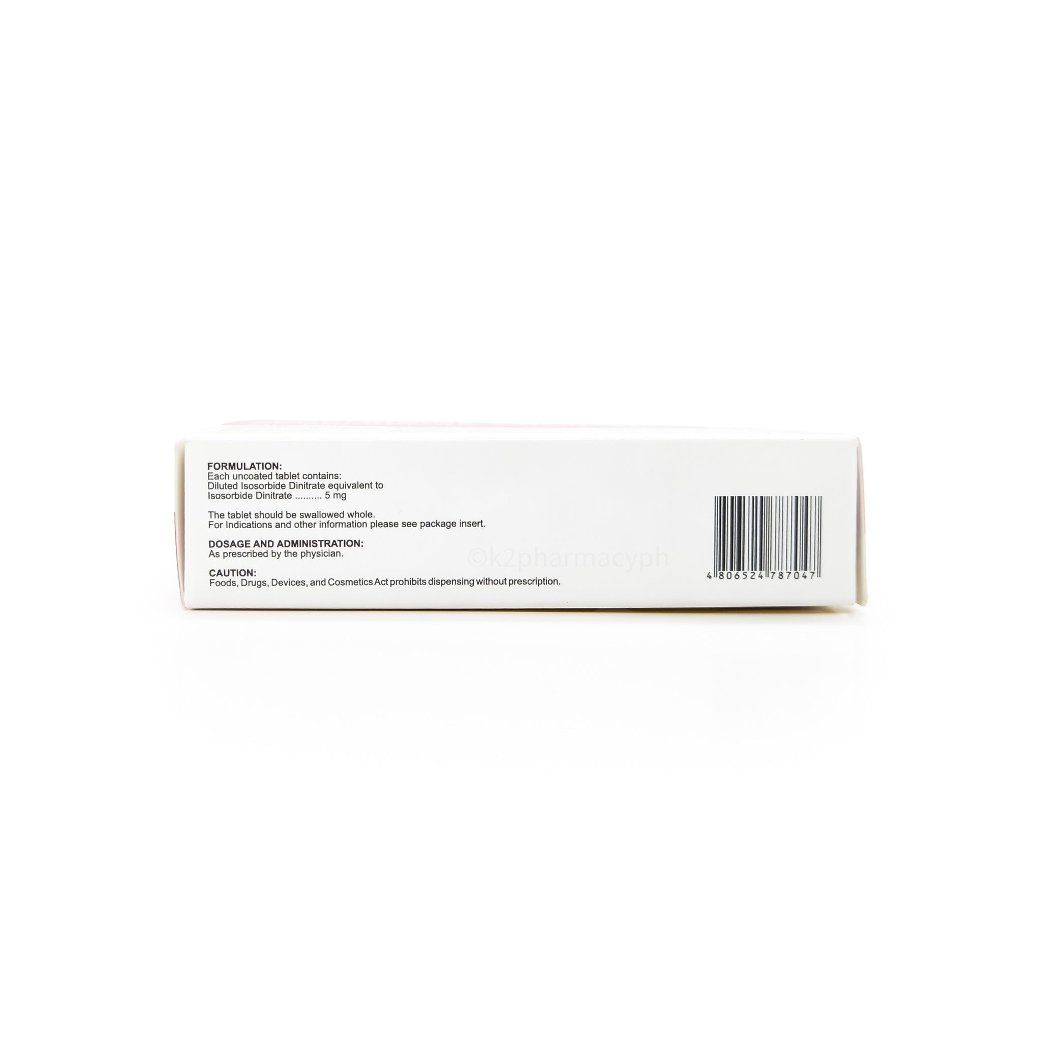 Sorbance-5 Isosorbide Dinitrate 5mg Tablet