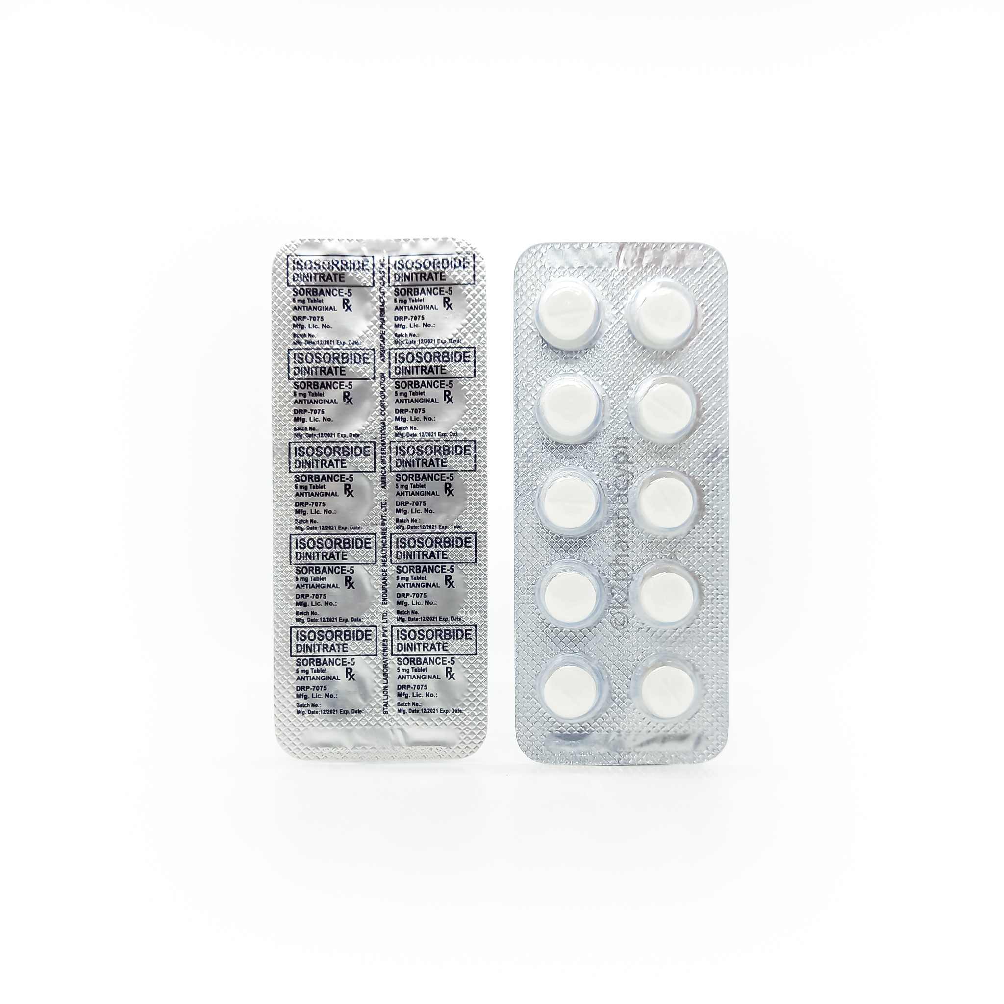Sorbance-5 Isosorbide Dinitrate 5mg Tablet