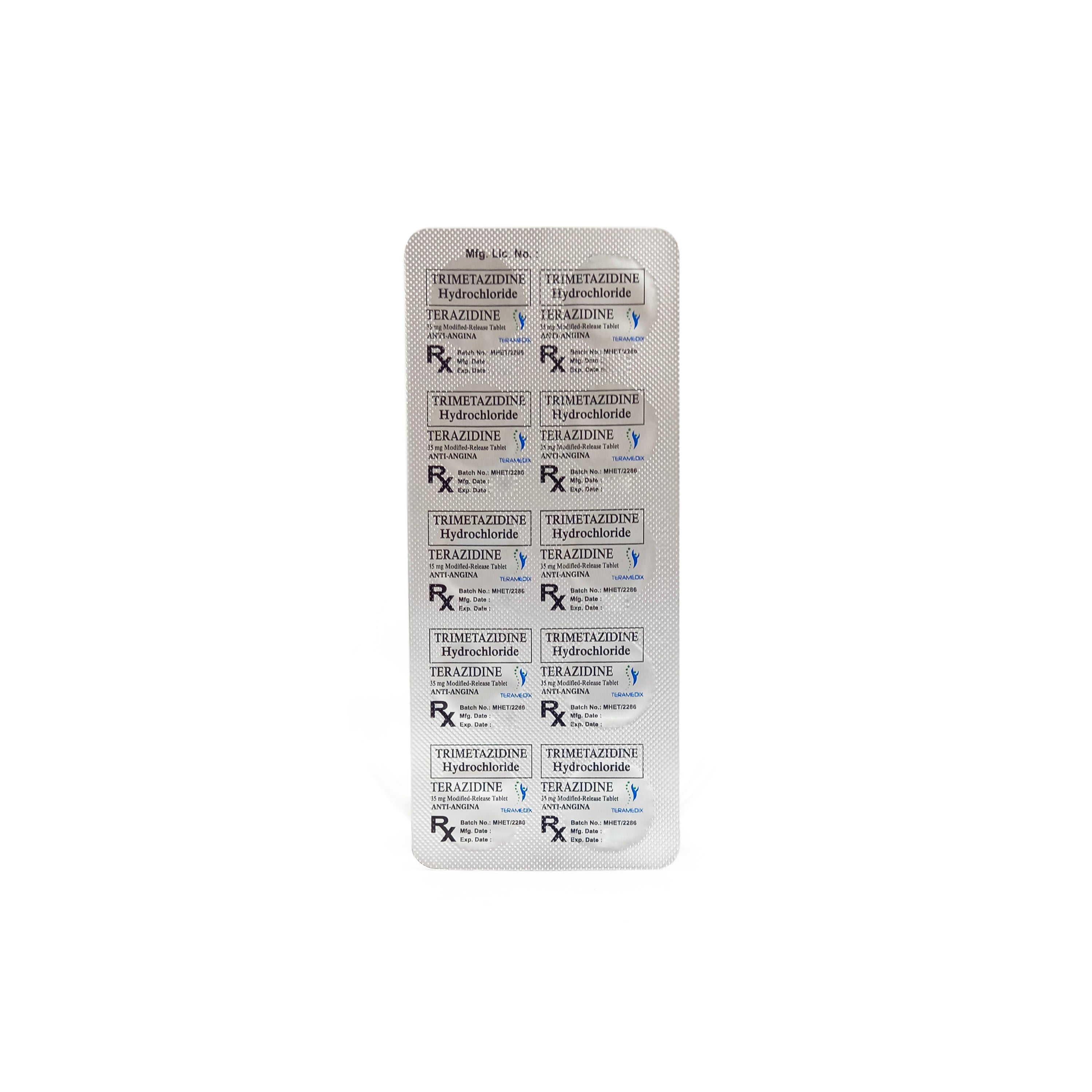 Terazidine Trimetazidine Hydrochloride 35mg Modified- Release Tablet