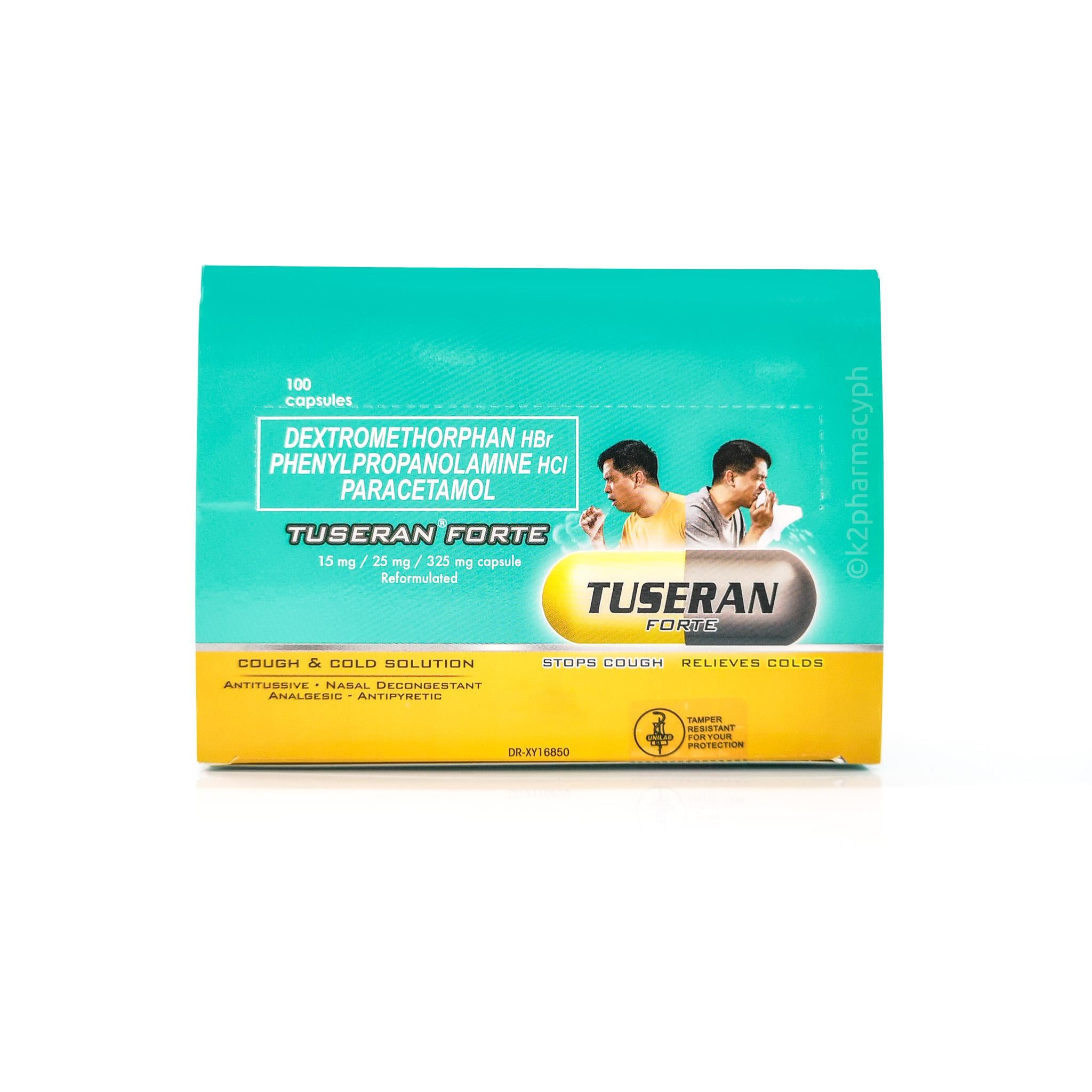 Tuseran® Forte Capsule Dextromethorphan HBr Phenylpropanolamine HCI ...
