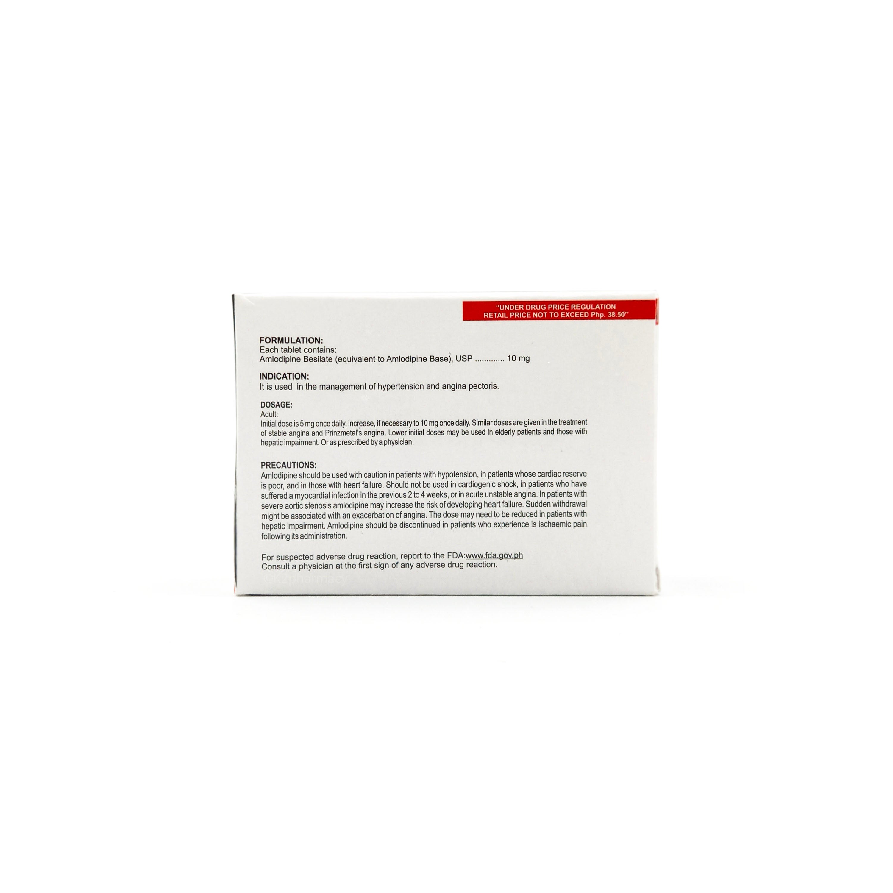 Amlothin Amlodipine Besilate 10mg Tablet