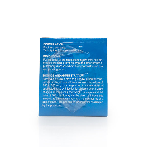 Bricalin Terbutaline Sulfate 500mcg/mL Solution for injection (I.M./I.V ...