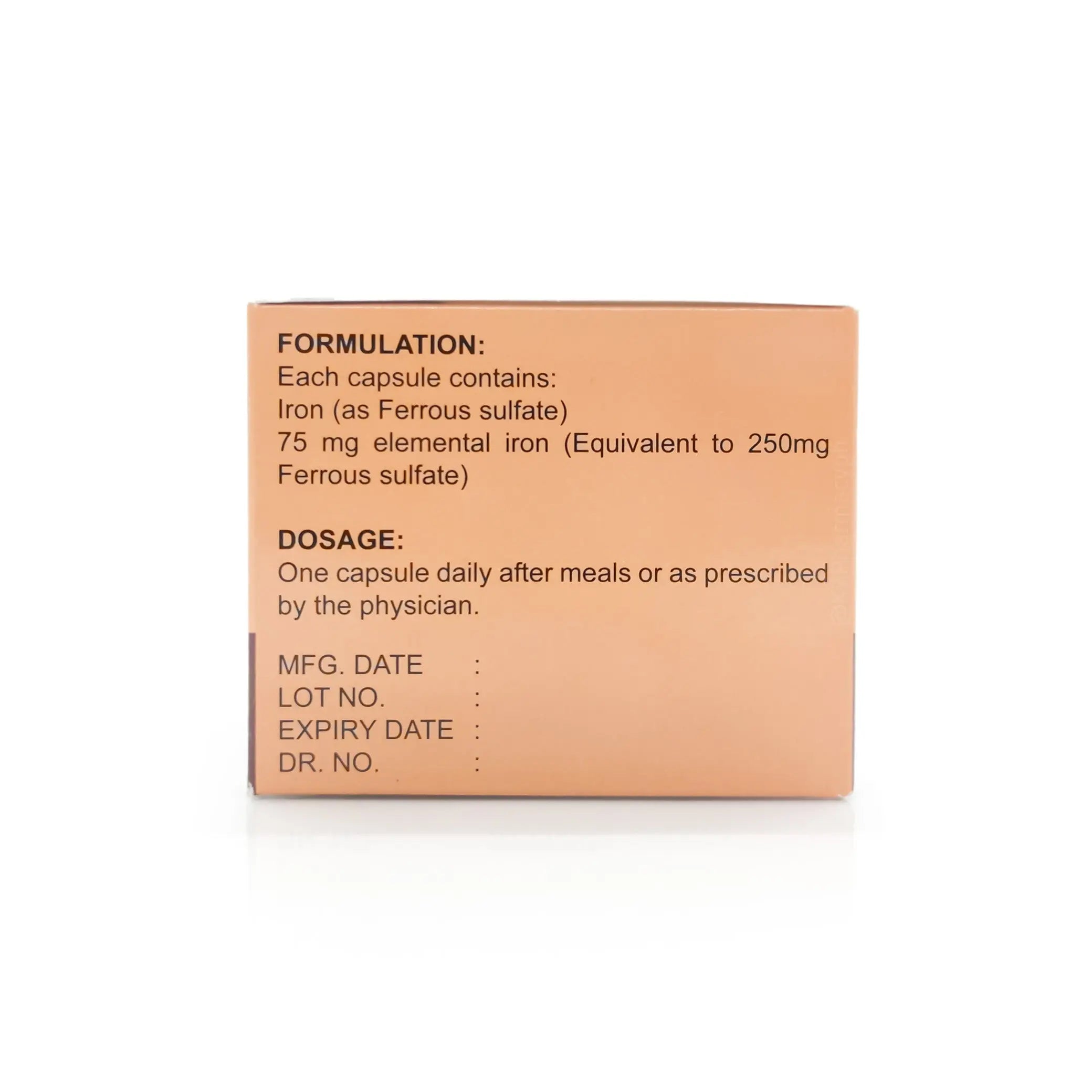 Brisofer Iron 250mg Capsule Brymar Pharmaceuticals