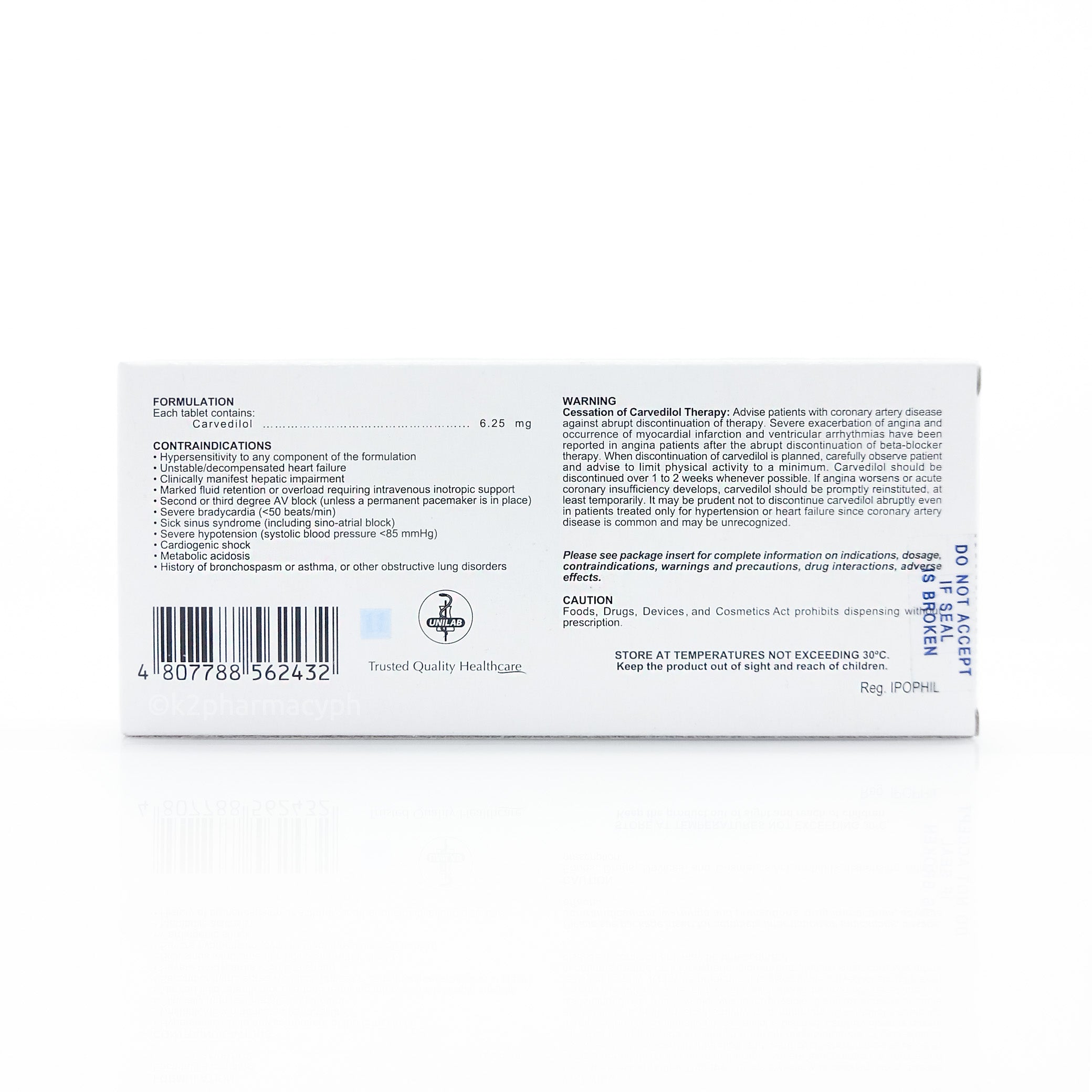Carvid® 6.25mg Tablets