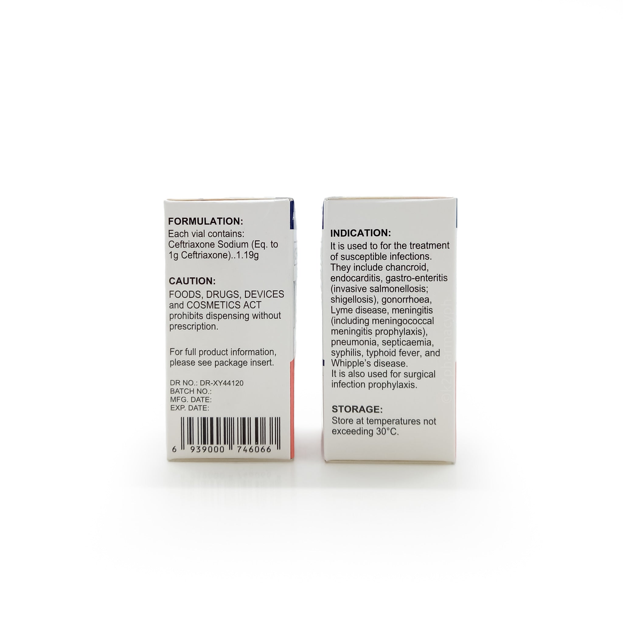 Ceftrirex Ceftriaxone 1g Powder for Injection (IM/IV) 1 Vial