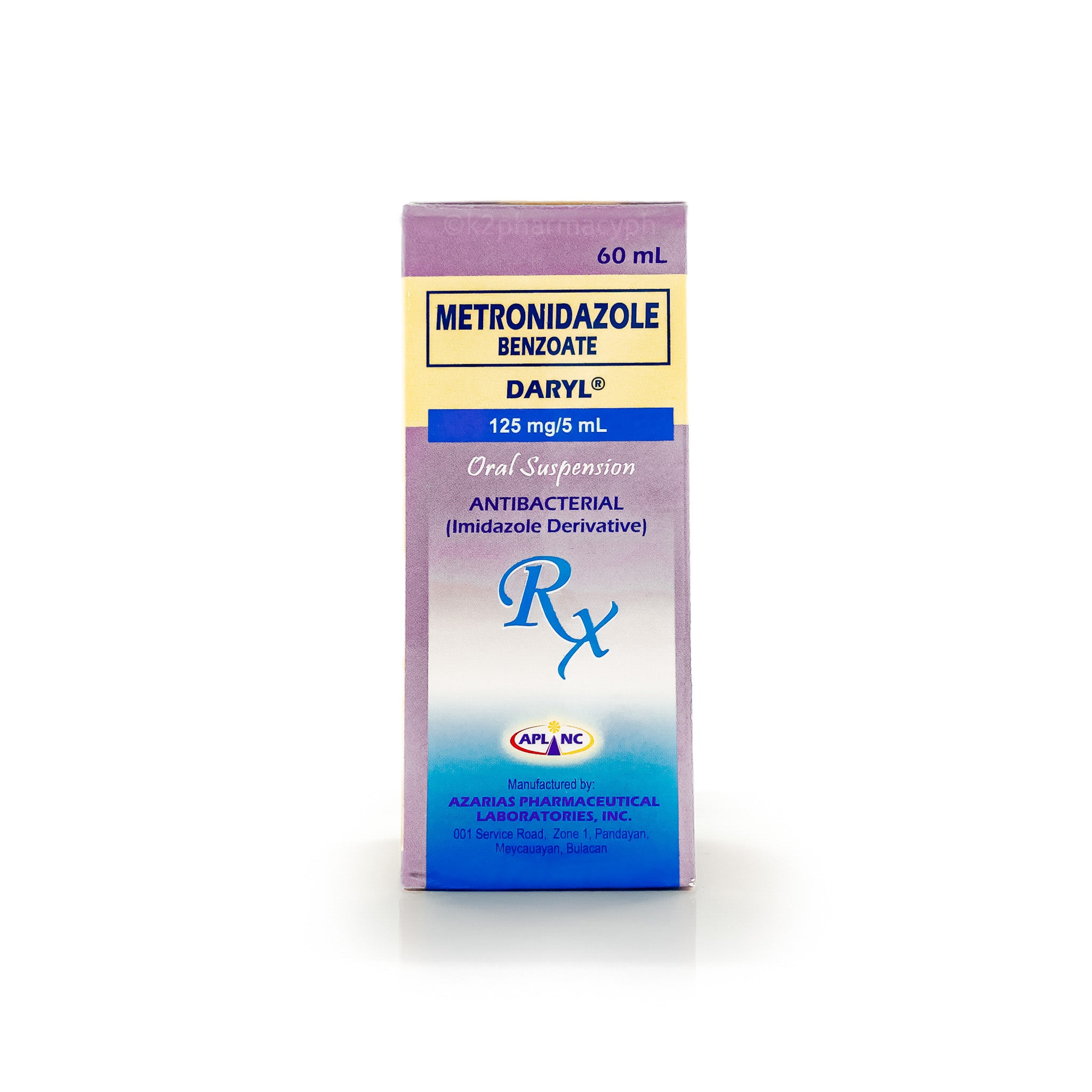 Daryl® 125mg/mL Metronidazole Benzoate Banana Flavor Suspension 60mL
