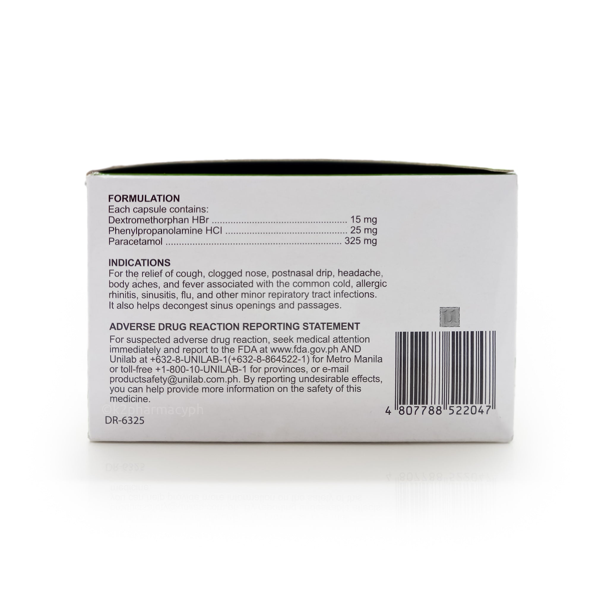 Decolsin® 15mg/25mg/325mg Capsule